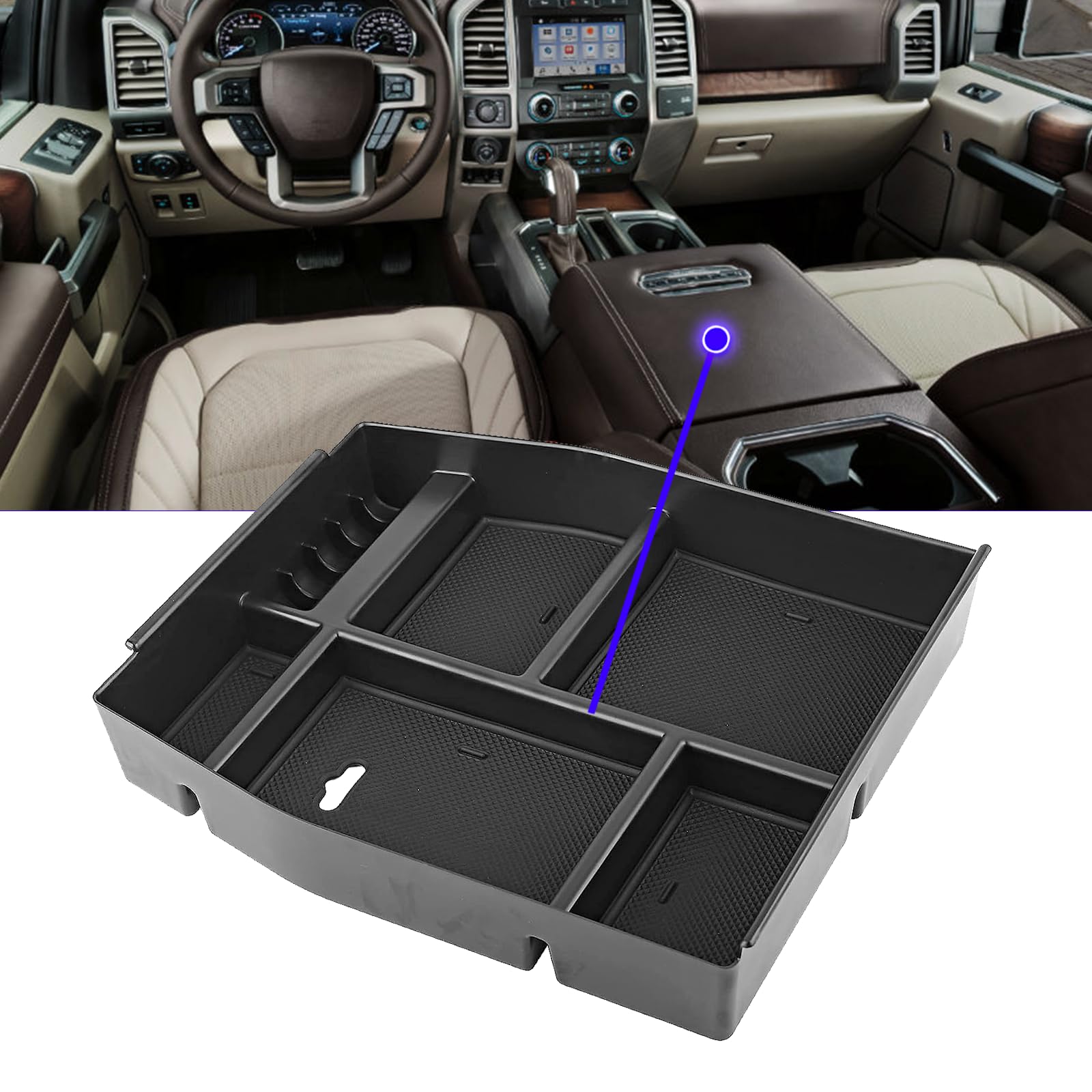 Snapklik.com : 2018 F150 Console Tray Center Console Organizer Tray For ...