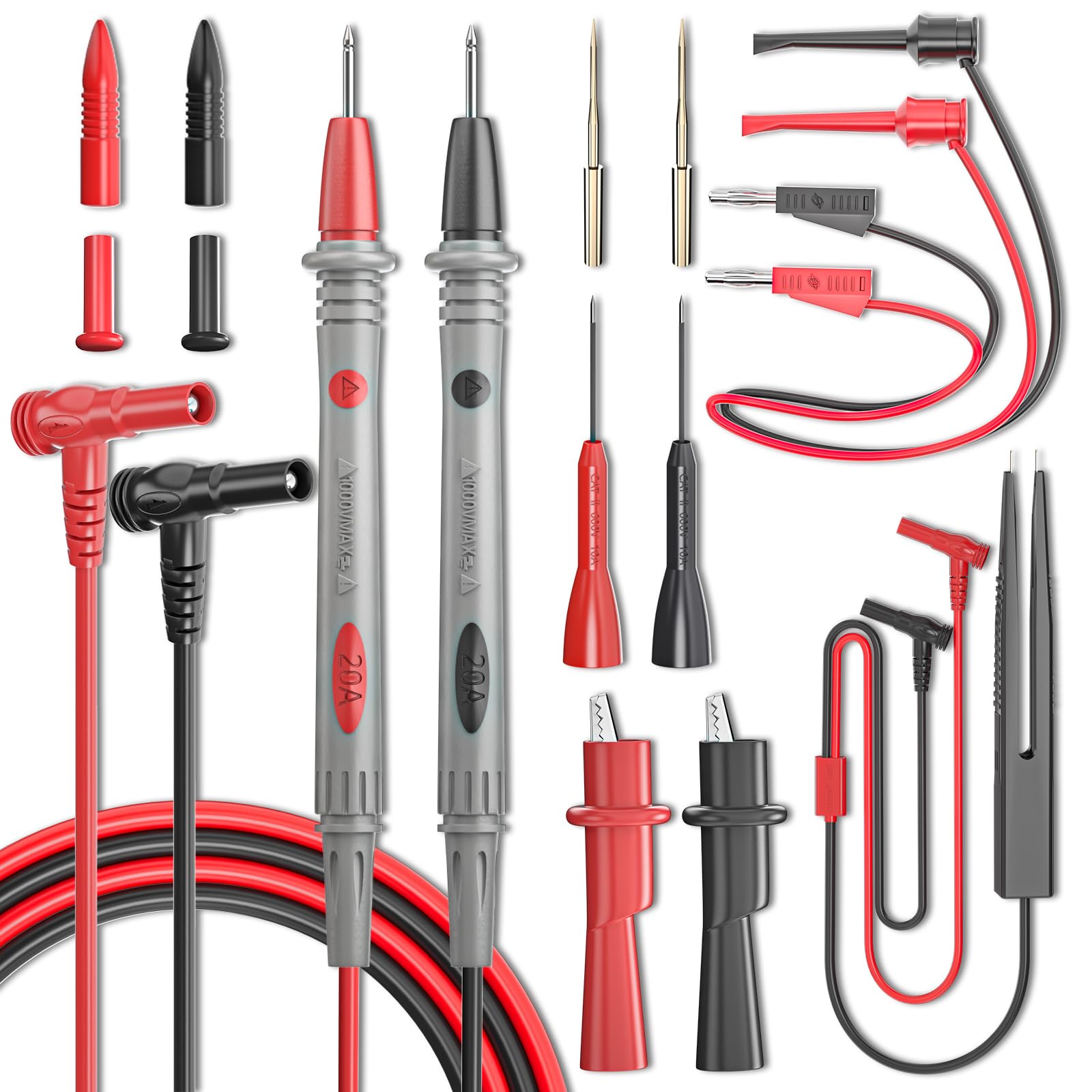 Snapklik.com : Goupchn Multimeter Test Leads Kit 13PCS Digital ...