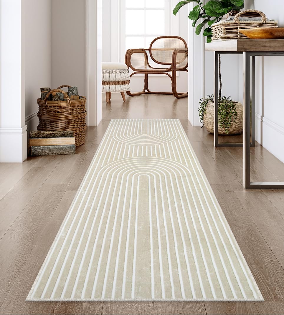 Amazon.com: Lahome Rainbow Washable Runner Rug, Modern Hallway Runner ...