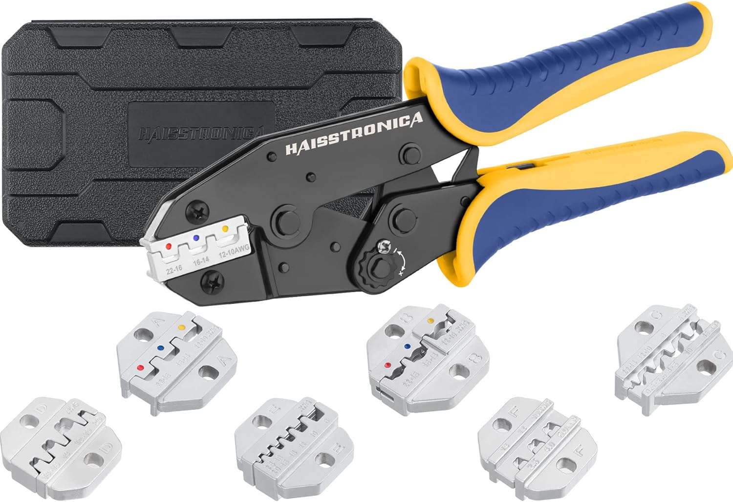 haisstronica 6PCS Crimping Tool Set - Ratchet Wire Crimping Tool for ...