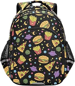 Amazon.com | Krafig Pizza Hamburger French Fries Backpack for Kids ...