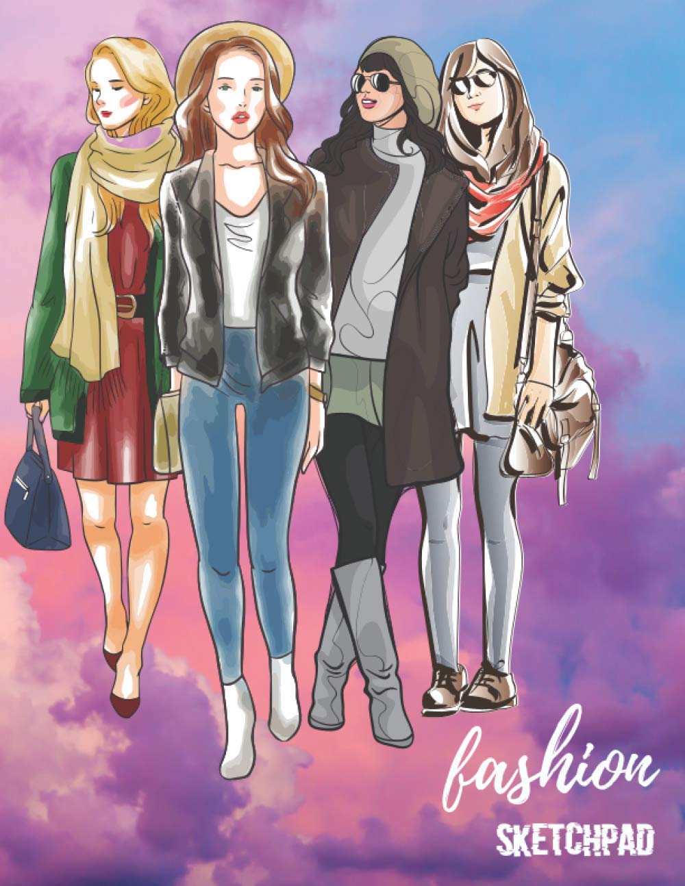 Buy Fashion Designer Sketchbook: 216 Large Female Figure Templates ...