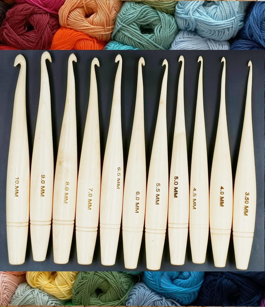 Amazon.com: Ergonomic Crochet Hook Set 11 Different Sizes Crochet hooks ...