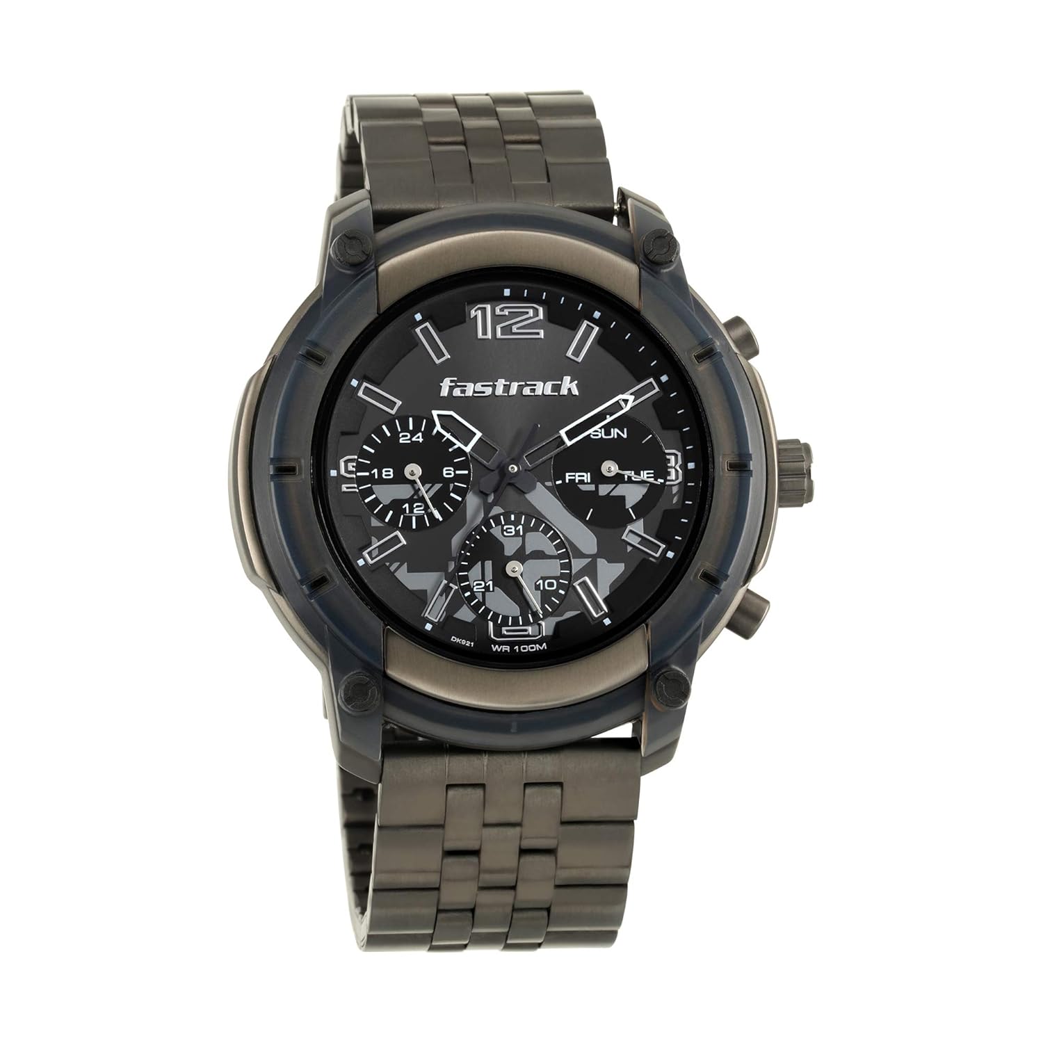 Fastrack Gamify Quartz Analog Black Dial Metal Strap Watch for Guys ...