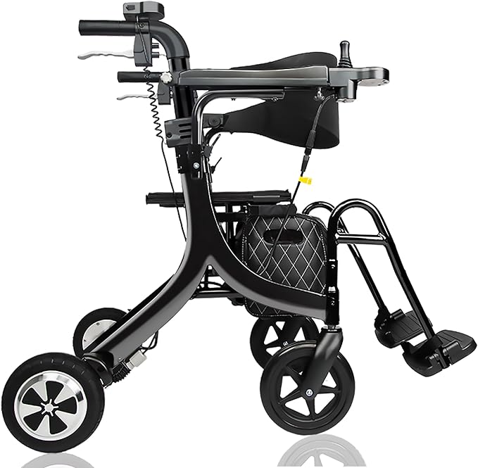 Amazon.com: Sinceborn Foldable Rollator Walker with Seat Rolling Walker ...
