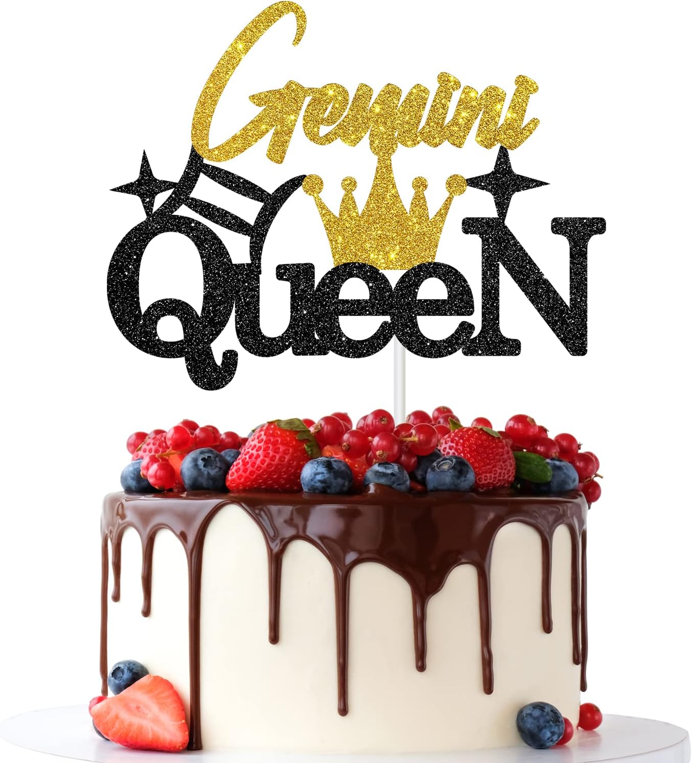 Amazon.com: Dalaber Gemini Queen Cake Topper, Gemini Season Cake Topper ...