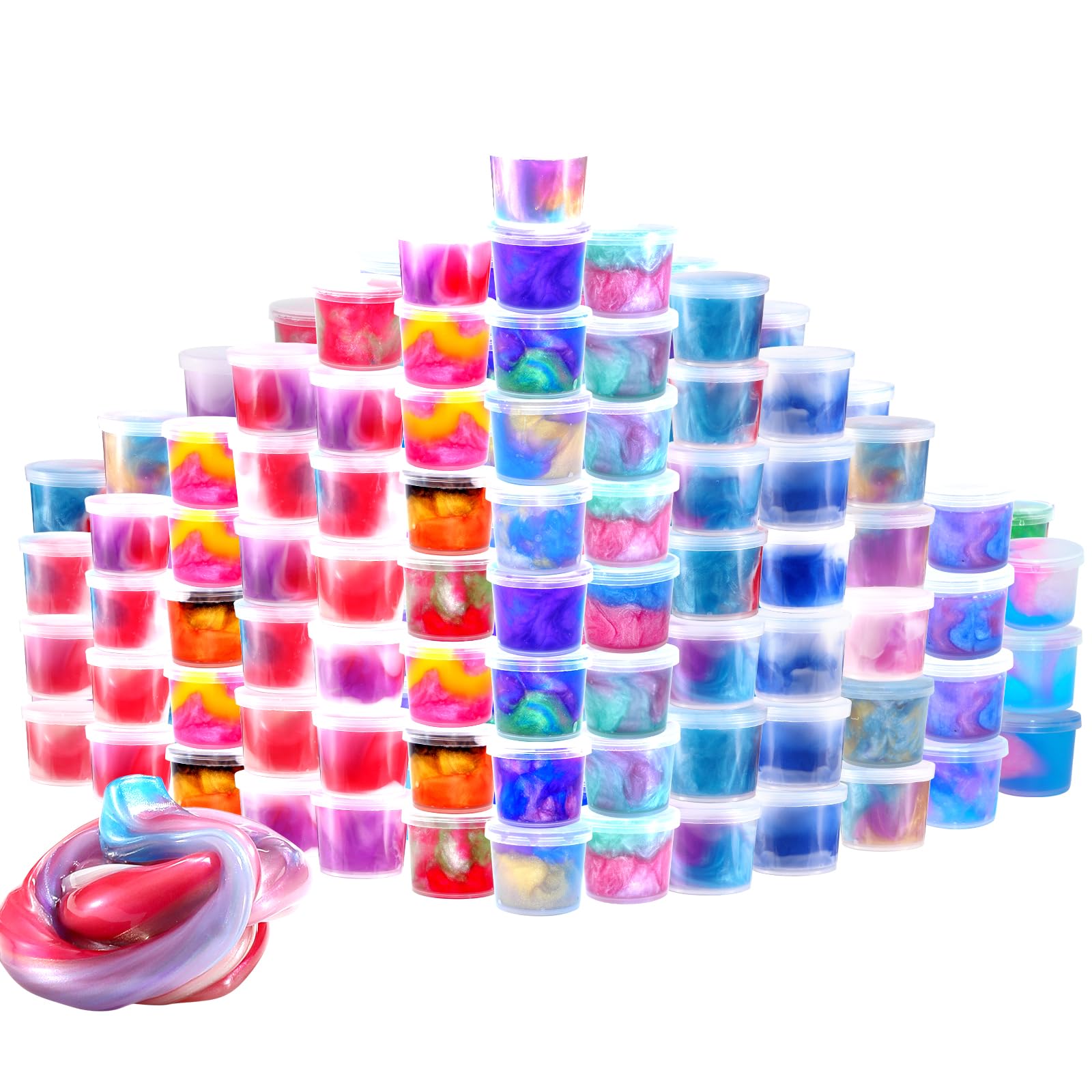 Amazon.com: Galaxy Slime Kit with 72 Pack,Slime Party Favors for Kids ...