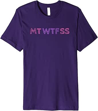 Amazon.com: Days Of The Week T-Shirt MTWTFSS : Clothing, Shoes & Jewelry