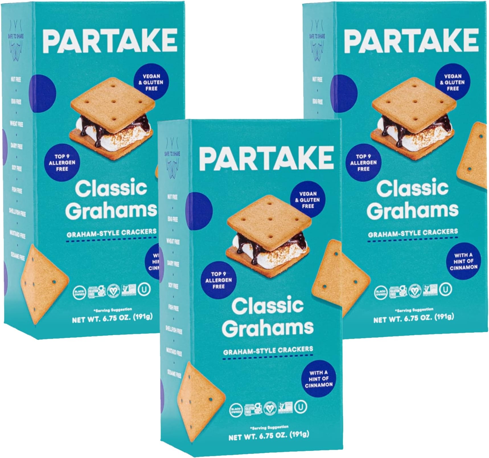 Amazon.com: Gluten Free Graham Crackers by Partake | Vegan Friendly ...