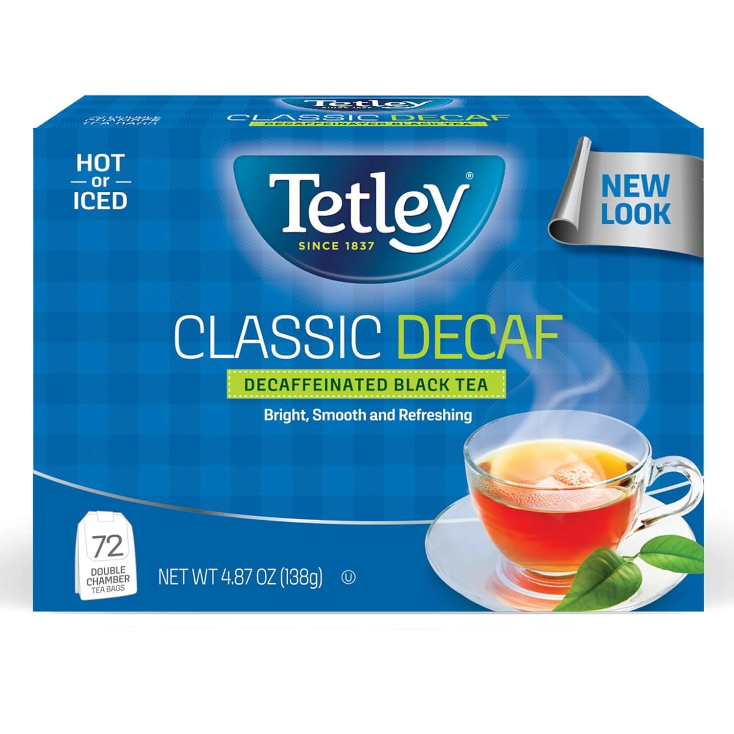 Amazon.com : Tetley, Decaffeinated Classic Black Tea Bags, 72 Count ...