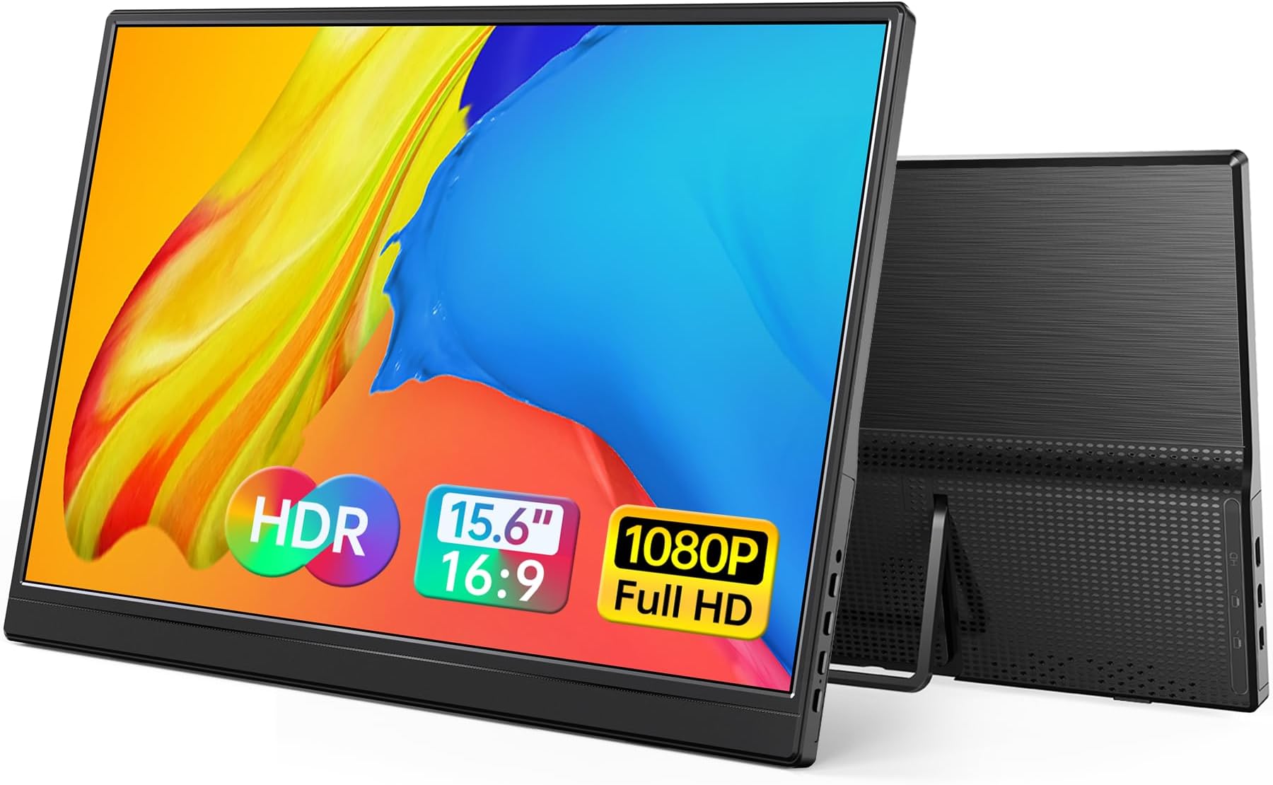 Yxk Portable Monitor 15.6 Inch 1080P USB-C HDMI Ultra-Slim Travel ...