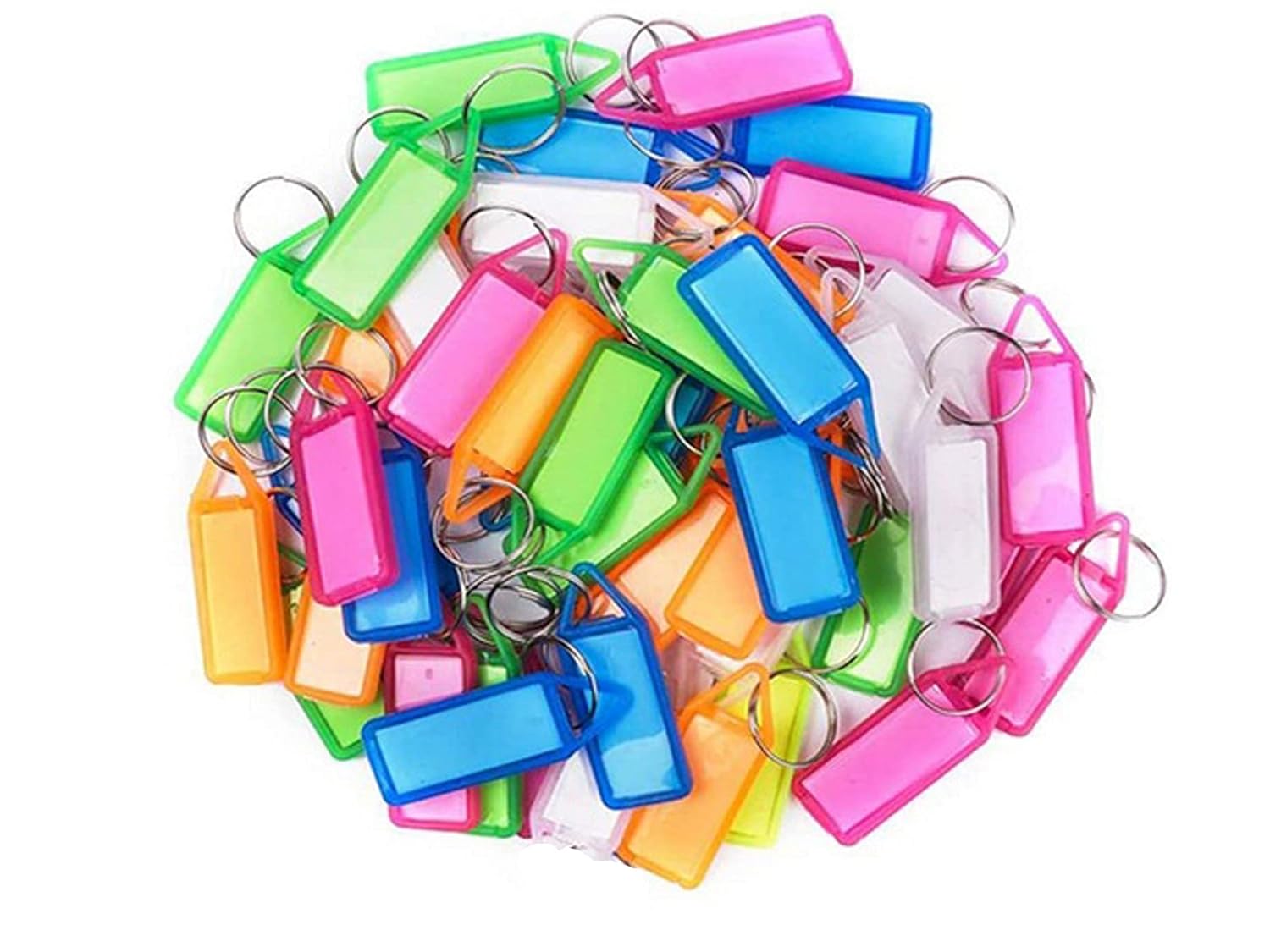 Heeva Creation Plastic Keychain With Name Tag Label. (Pack Of 11 ...