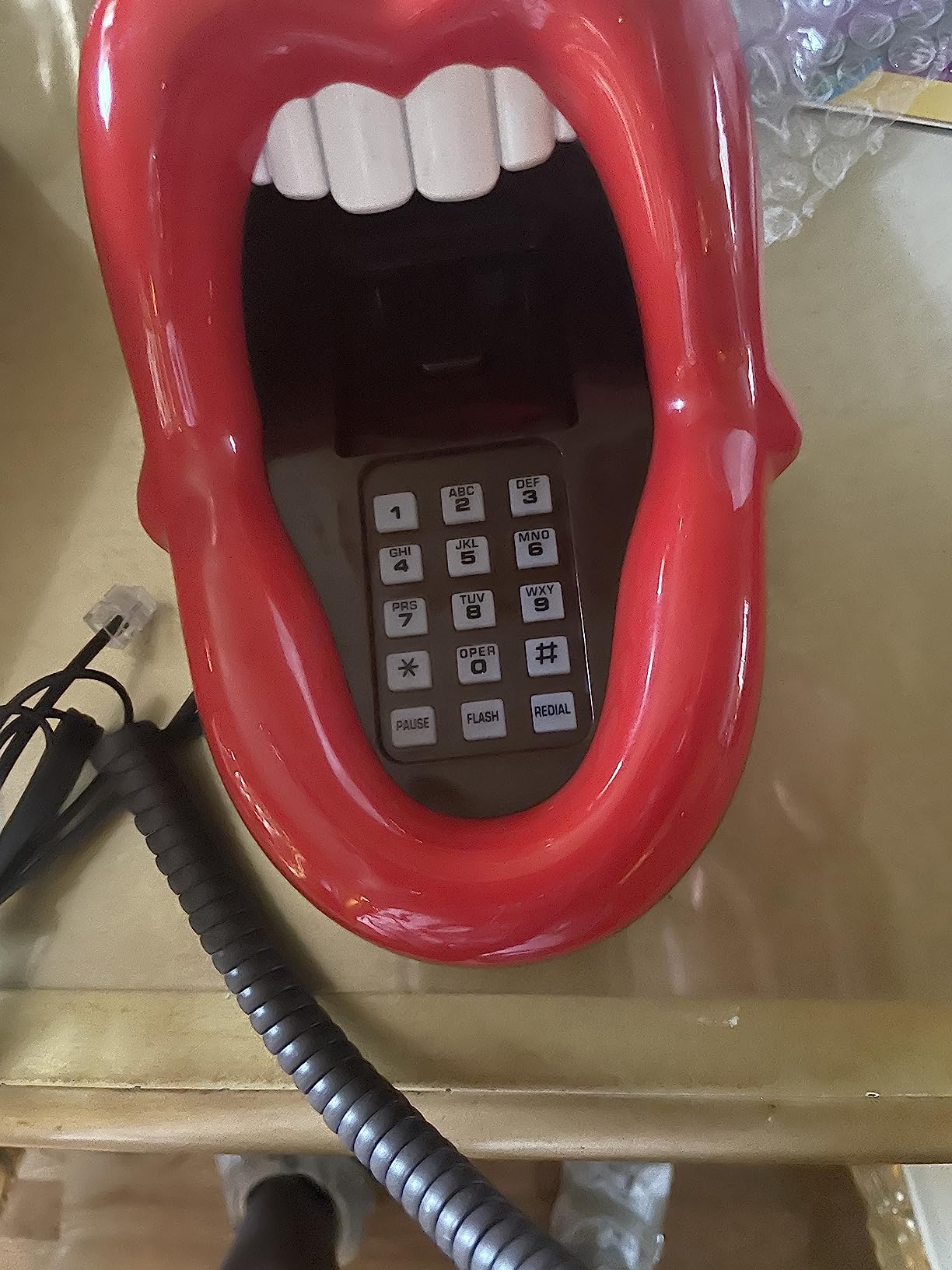 Amazon.com : TelPal Landline Phones for Home, Red Mouth Telephone ...