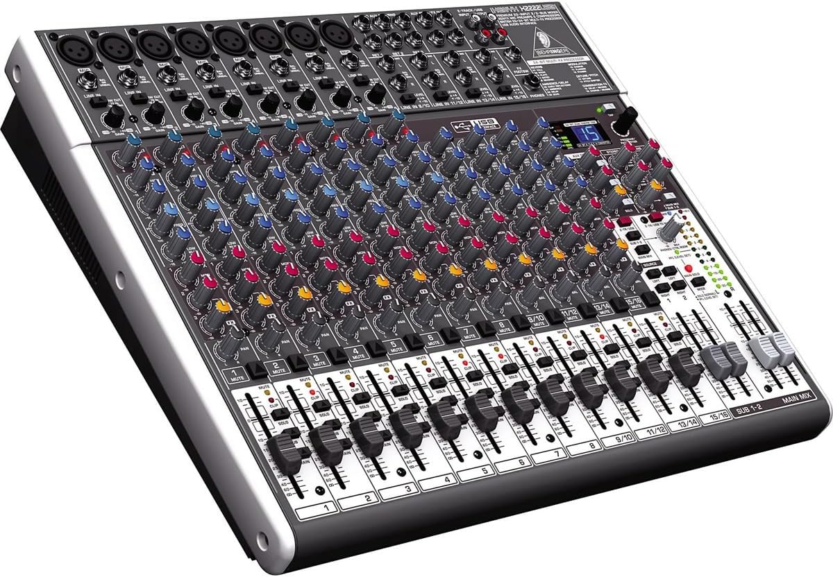 Amazon.com: Behringer RX1202FX V2 Premium 12-Input Mic/Line Rack Mixer ...
