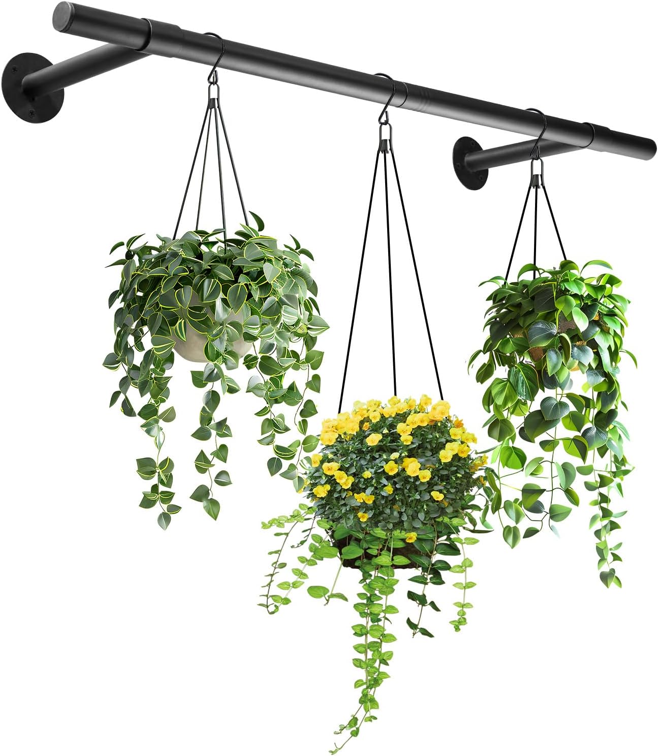Amazon.com: CUNQN Plant Hanger Indoor Wall Hanging Plant Holder 3 Hooks ...