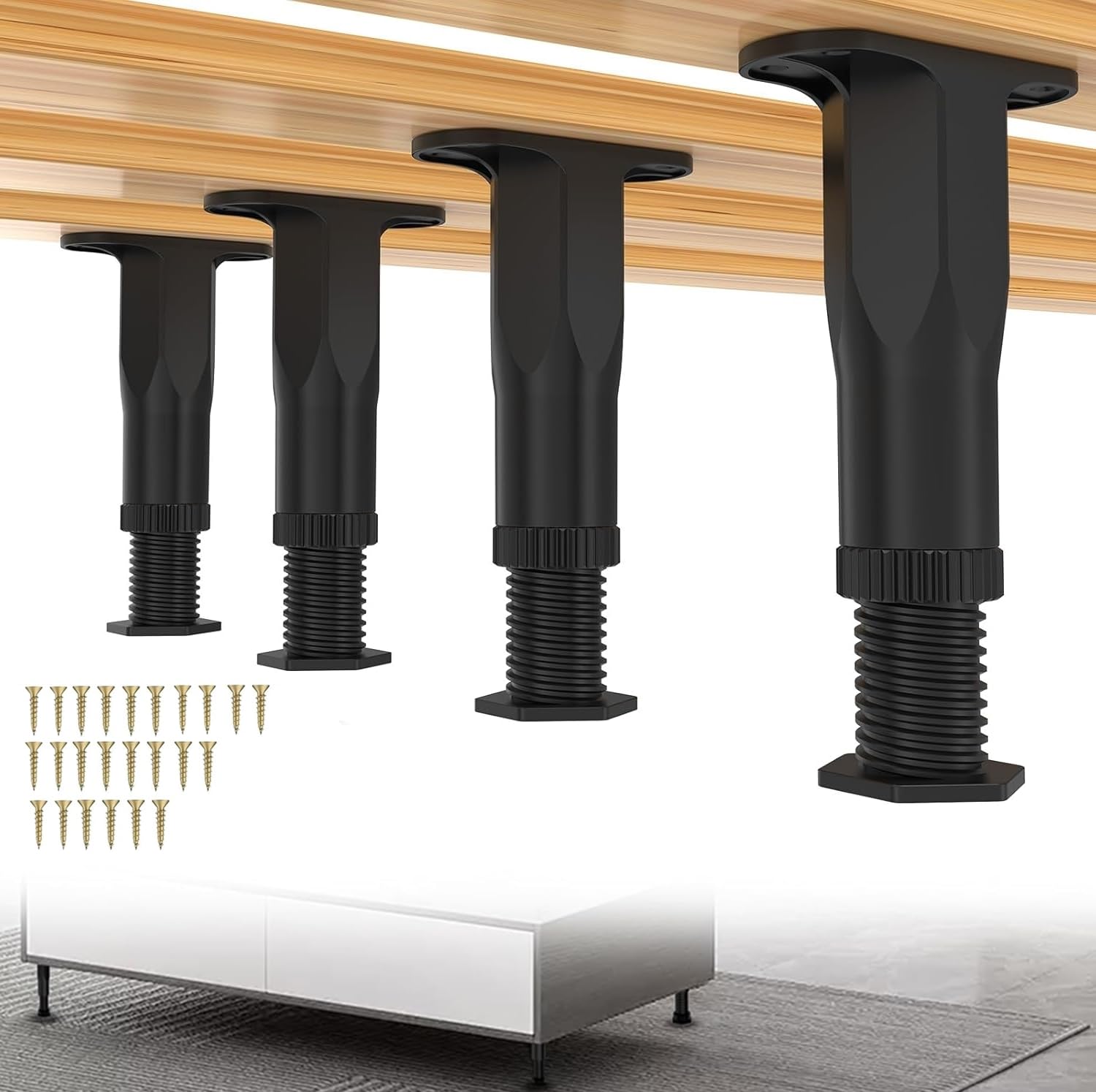 Amazon.com: NENOWOND Bed Frame Legs-Durable Bed Support Legs, Bed Frame ...