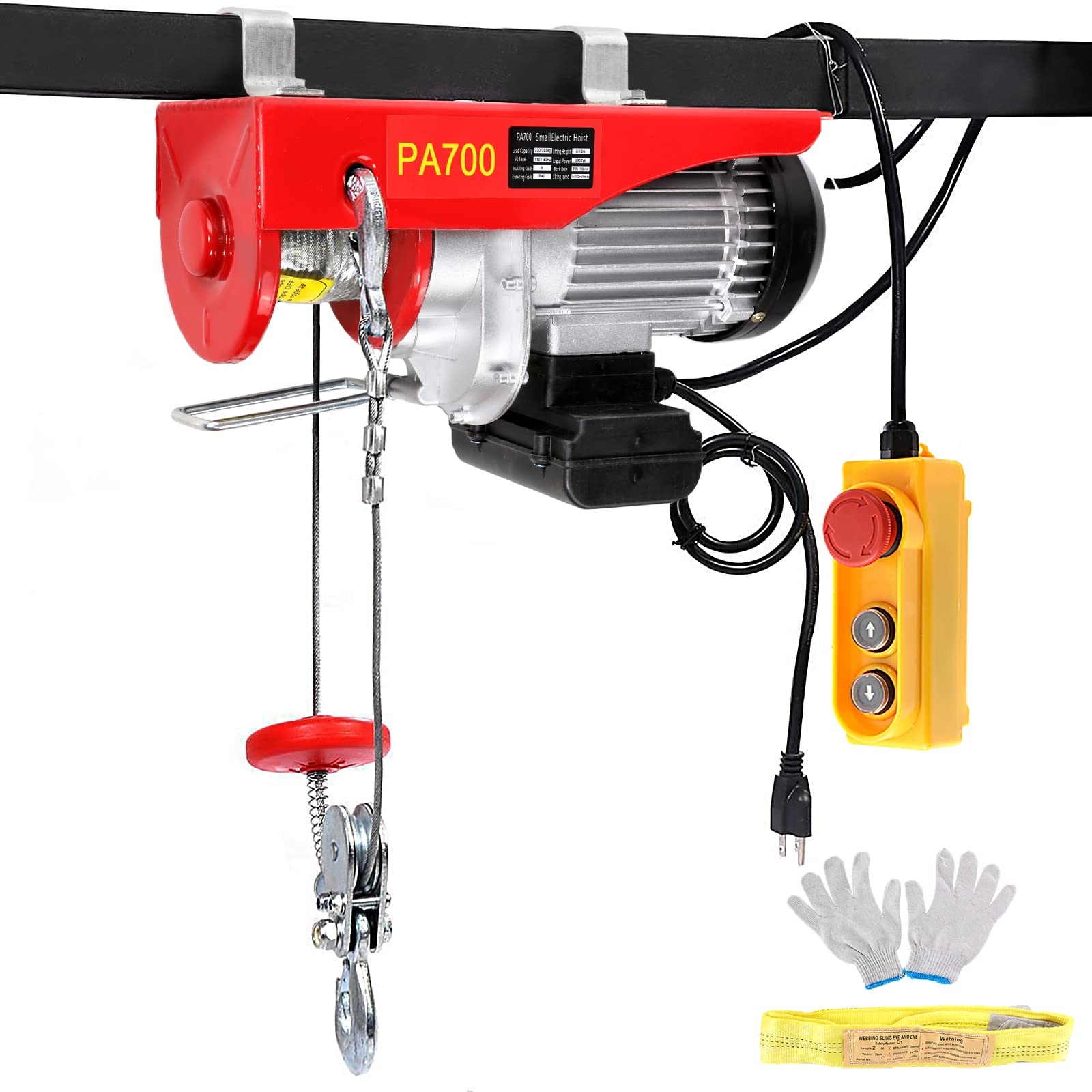 Buy Dyna-Living Electric Hoist Lift 700KG 1543LBS Overhead Electric ...