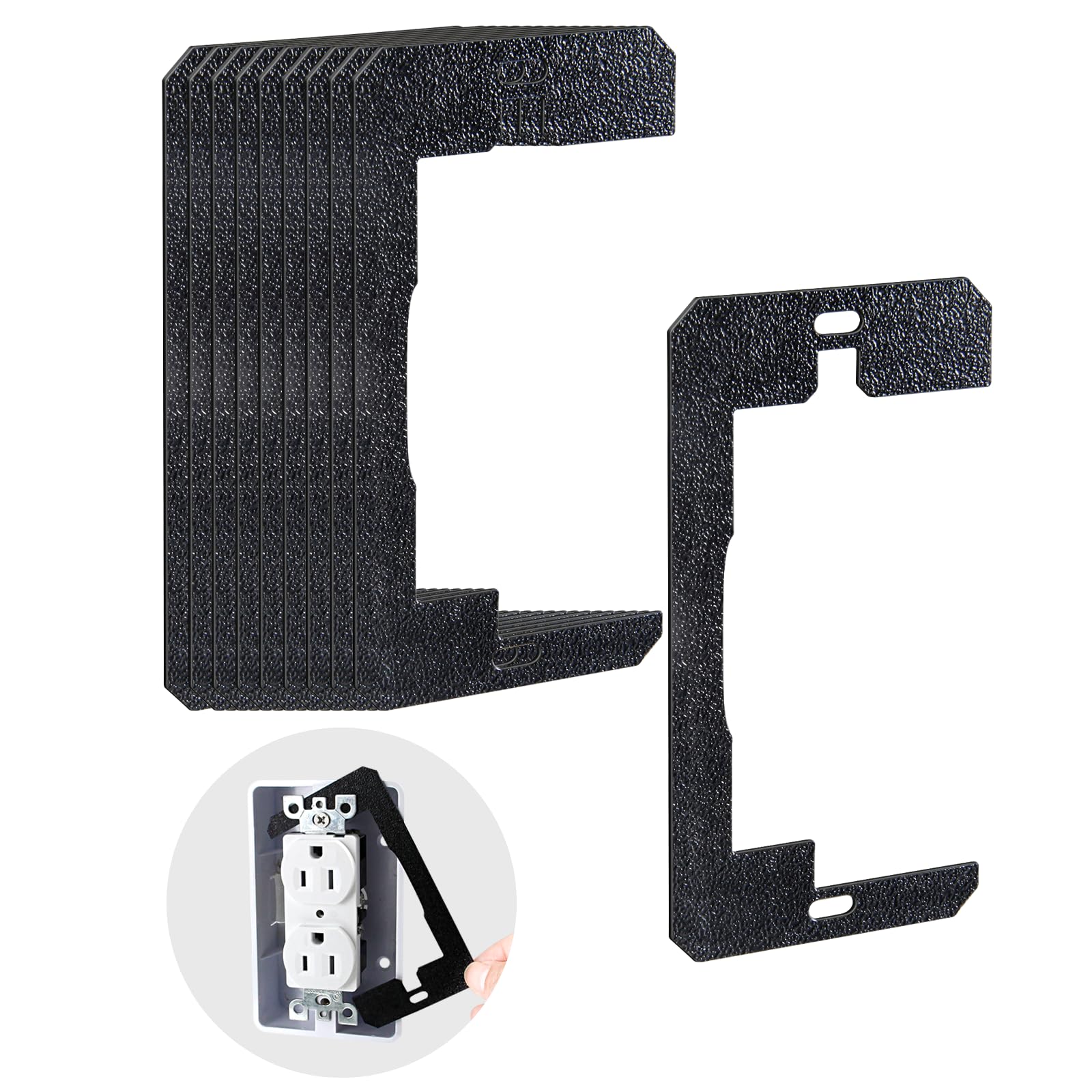 10 Pcs Wall Plate Spacers, Plastic Device Leveling Flush Fit Plates ...