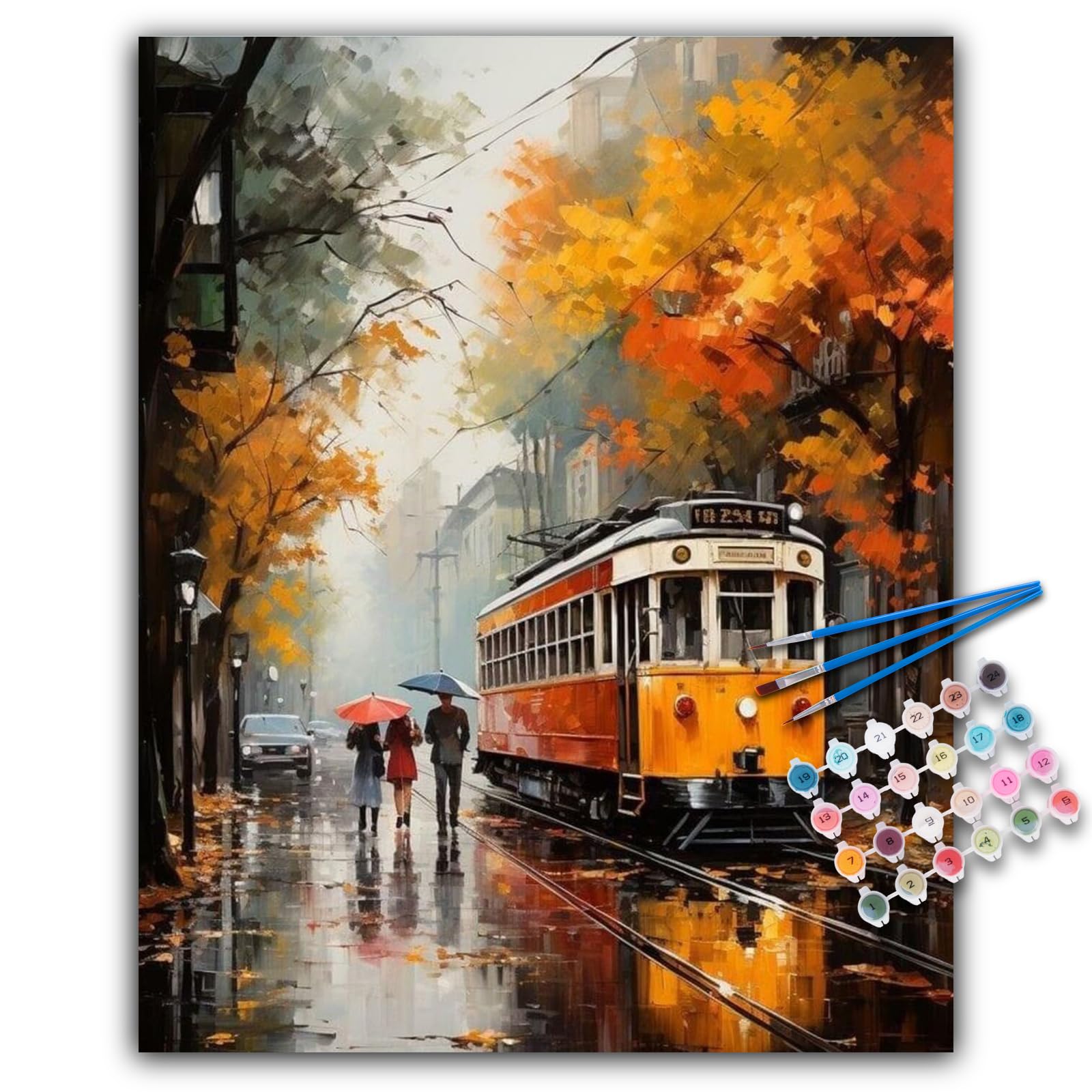 Amazon.com: Paint by Numbers Kit for Adults- Fall Maple Tree Adult ...