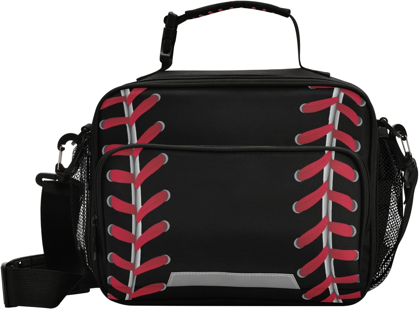 Amazon.com: Glaphy Baseball Lunch Bag Insulated Black Lunch Box Cooler ...