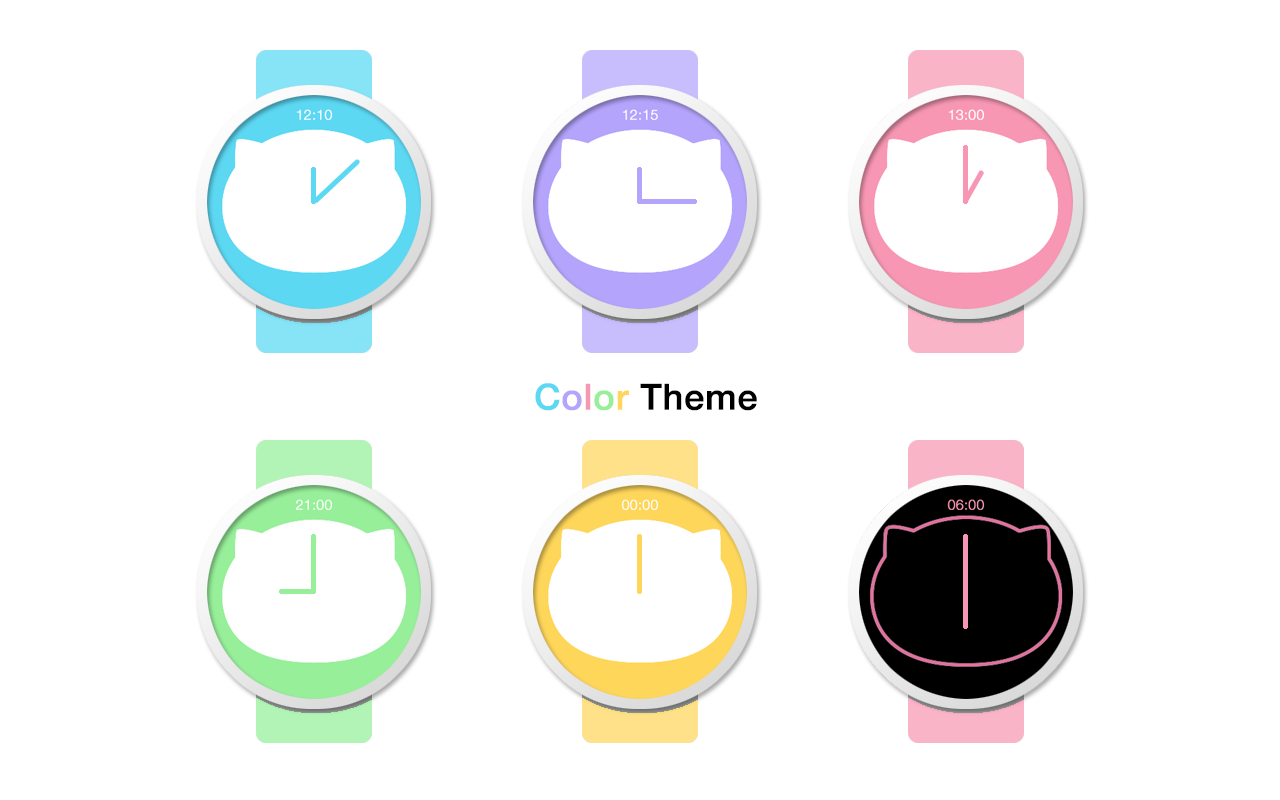 Meo watch face designed for make your smart watch look cute and clean ...