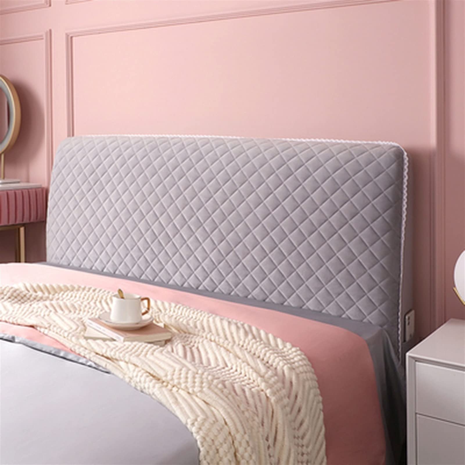 Amazon.com: Headboard Covers Slipcover, Stretch Bed Headboard Covers ...
