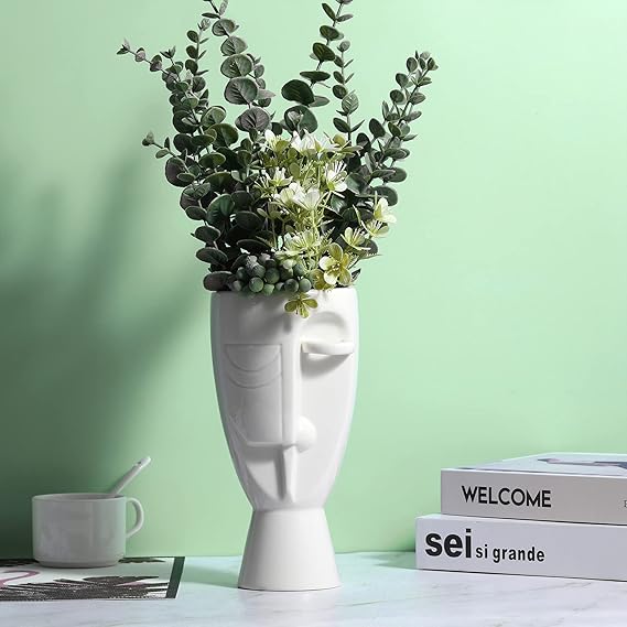 Amazon.com: Face Art Vases, Delicately Carved Face Style Vases ...
