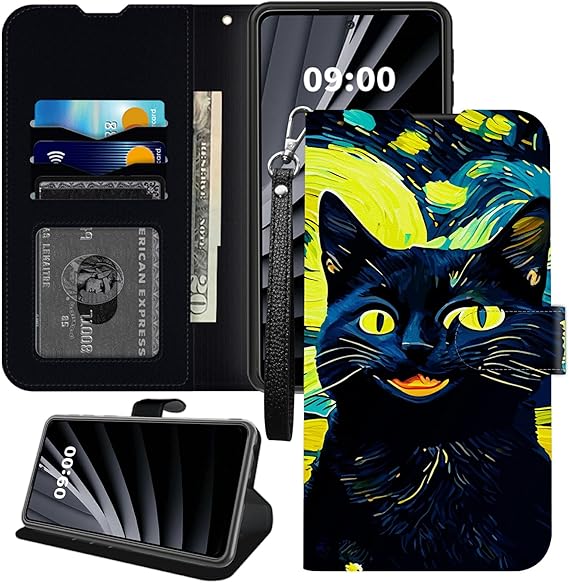 Schutzhülle für Google Pixel 9, PU-Leder, mit TPU-Innenseite ...