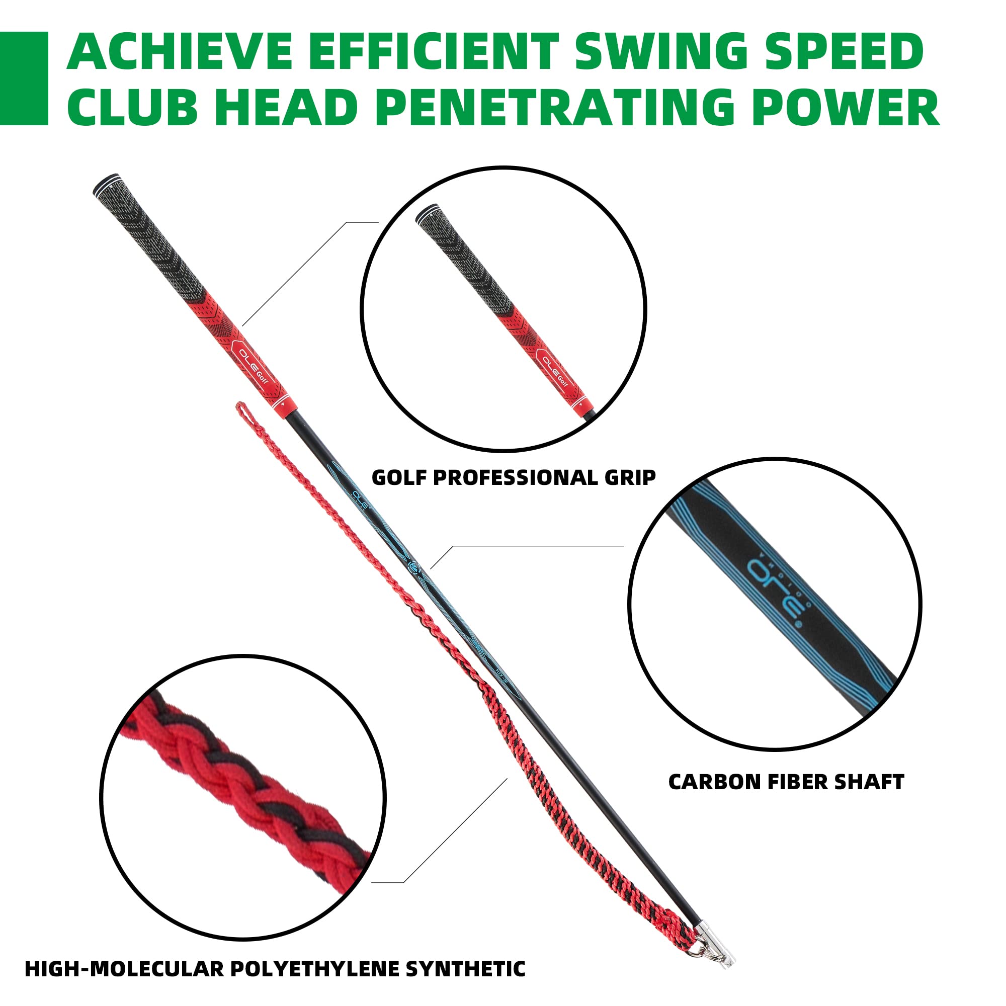 OLE ANDIGO Golf Swing Whip Impact Bag Set Golf Swing Speed Trainer for ...