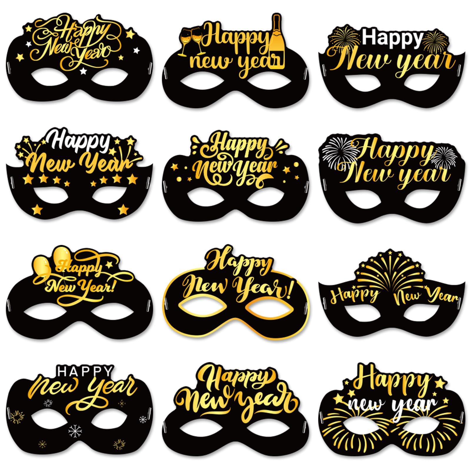 Amazon.com: 2025 Masks New Years Eve 24 Set New Years Eve Party ...
