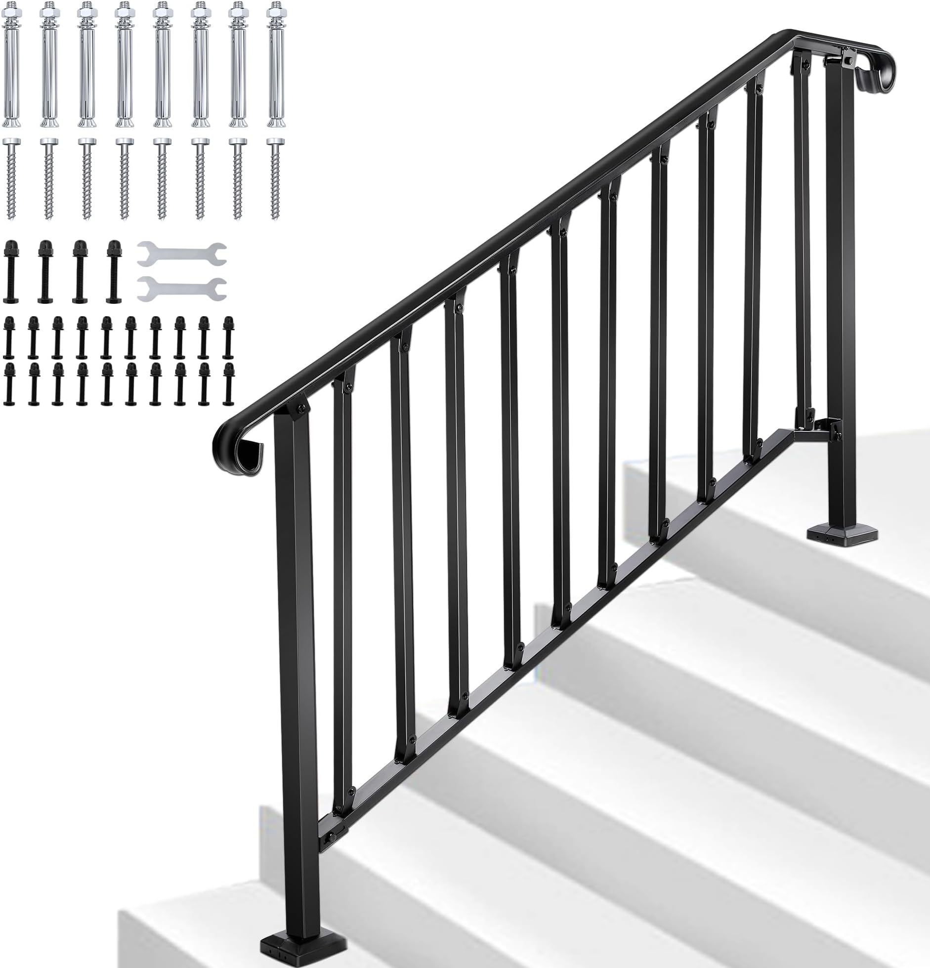 Wrought Iron Handrails for Outdoor Steps - Exterior Hand Rails for ...