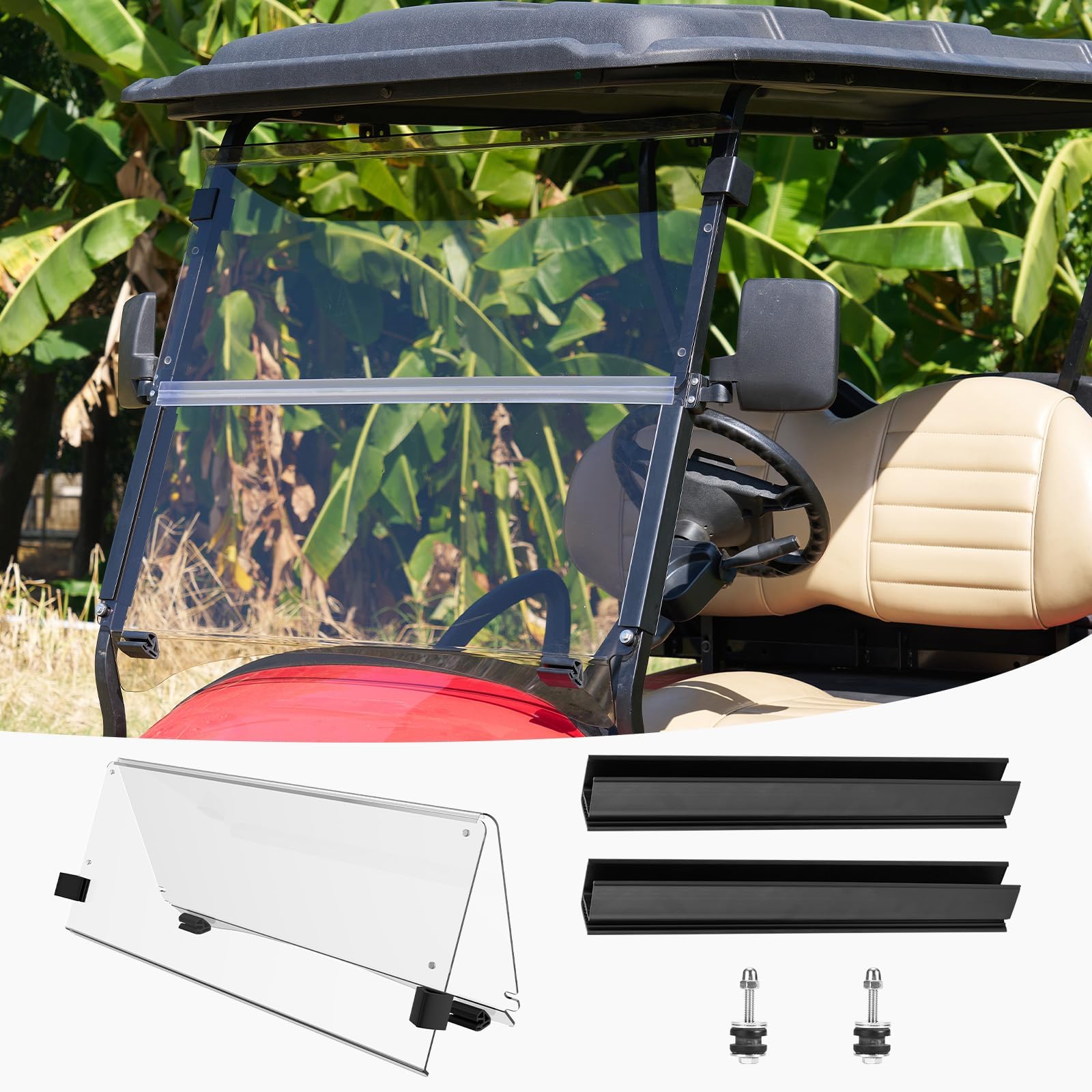 Amazon.com: Blogole Golf Cart Windshield Compatible Club Car Precedent ...