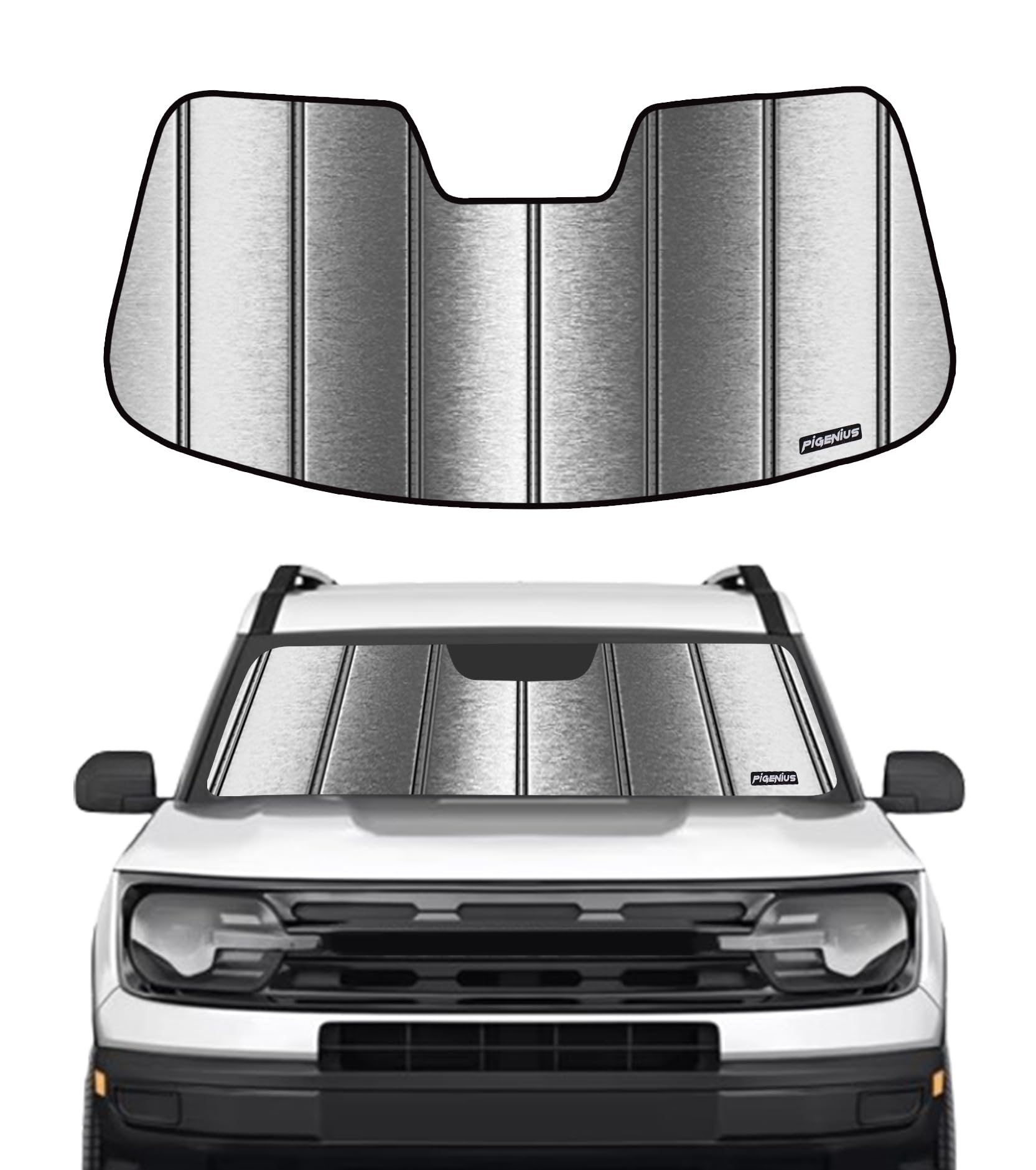 Amazon.com: Pigenius Windshield Sun Shade for 2021-2024 Ford Bronco ...