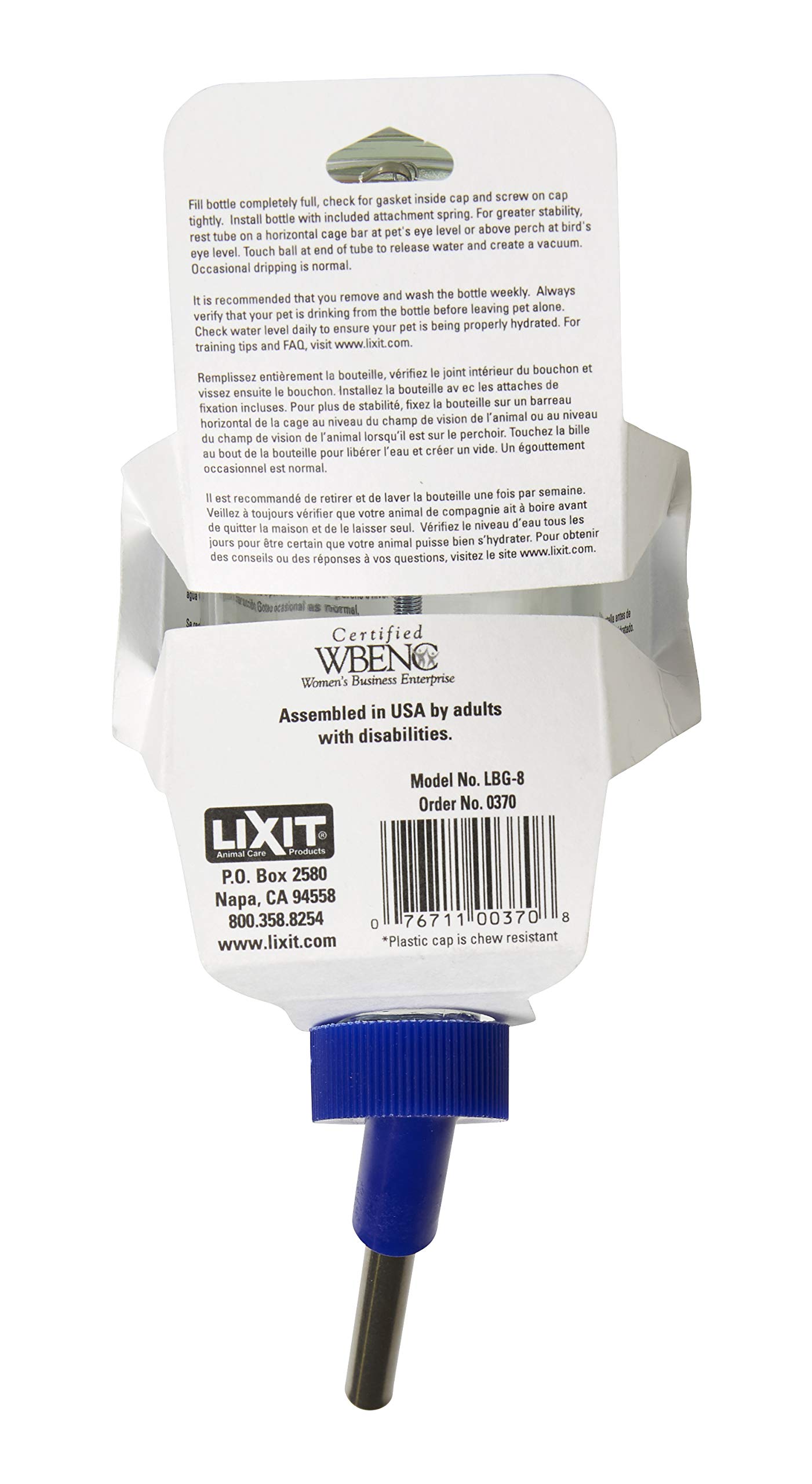 Snapklik.com : Lixit Glass Bottles For Dwarf Rabbits, Gerbils, Hamsters ...
