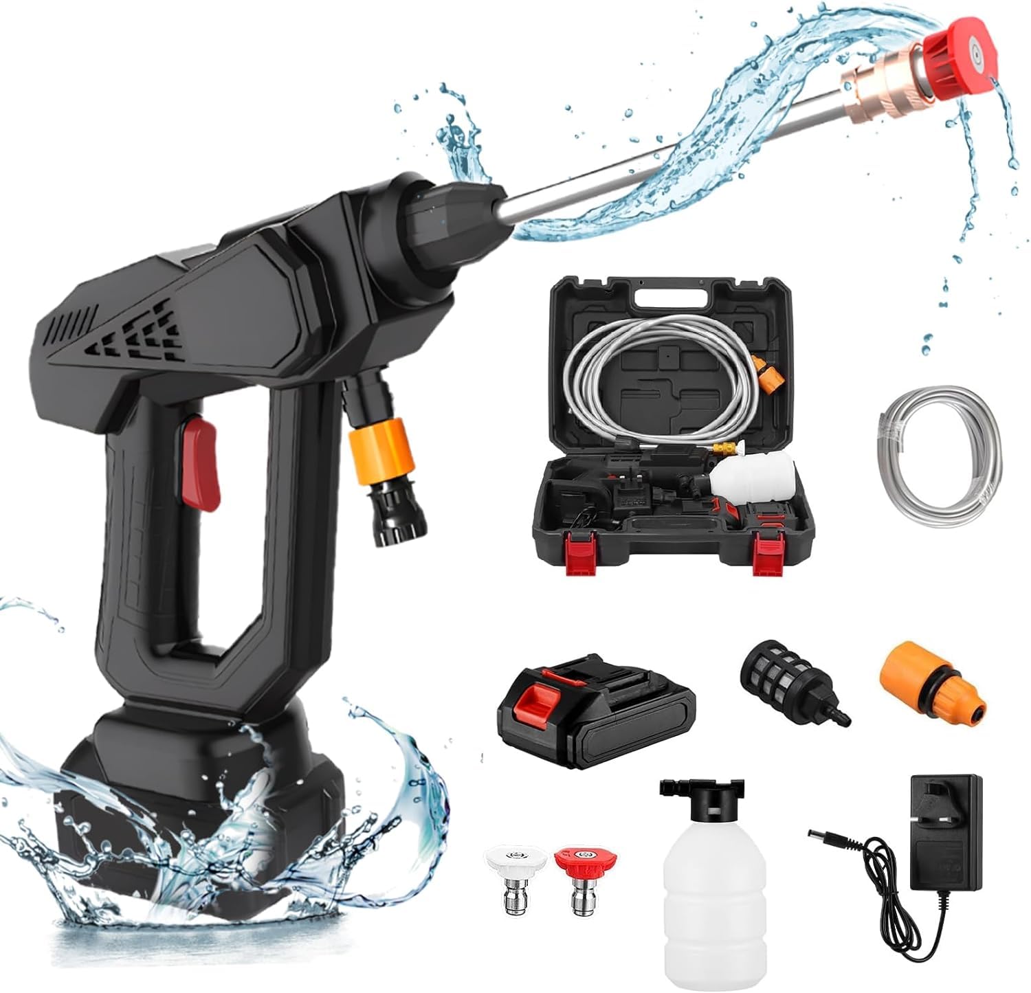 Clefairy Portable High Pressure Washer Gun, Cordless Car Washing ...