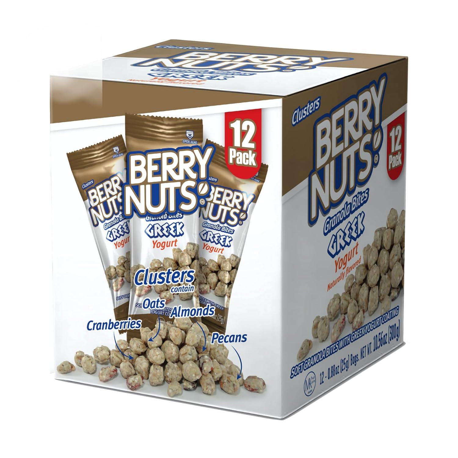 Amazon.com: Berry Nuts Greek Yogurt Granola Bites 12 Pack (12x 0.88 Oz ...
