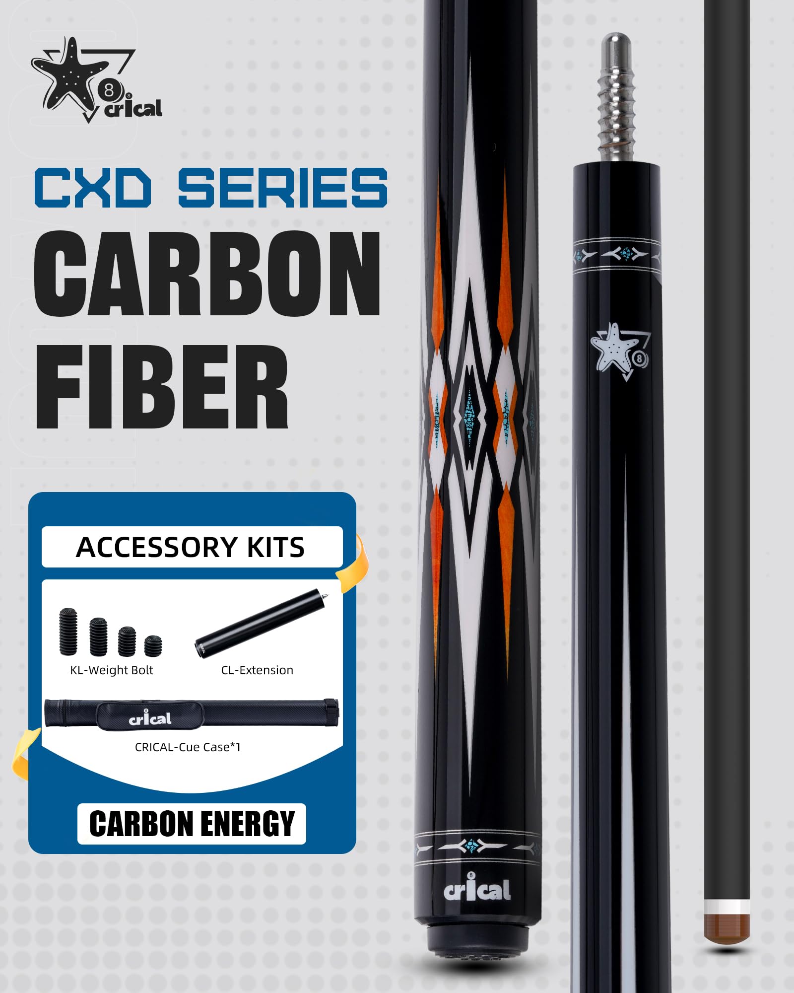Snapklik.com : CRICAL Carbon Fiber Pool Cue Stick CXD Series ...