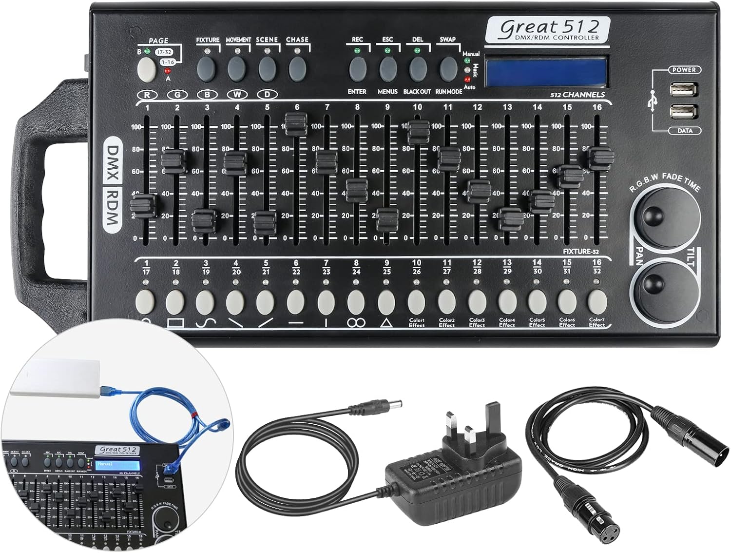 Dmx 512 Stage Light Controller, Controlador de Luces Para Dj, Dmx Light ...