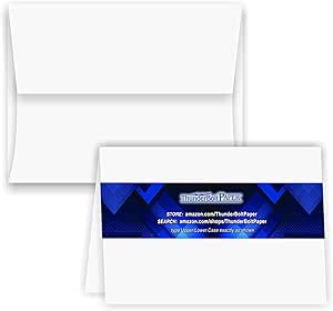 Amazon.com : 5X7 Folded Size with A-7 Envelopes - Smooth Bright White ...