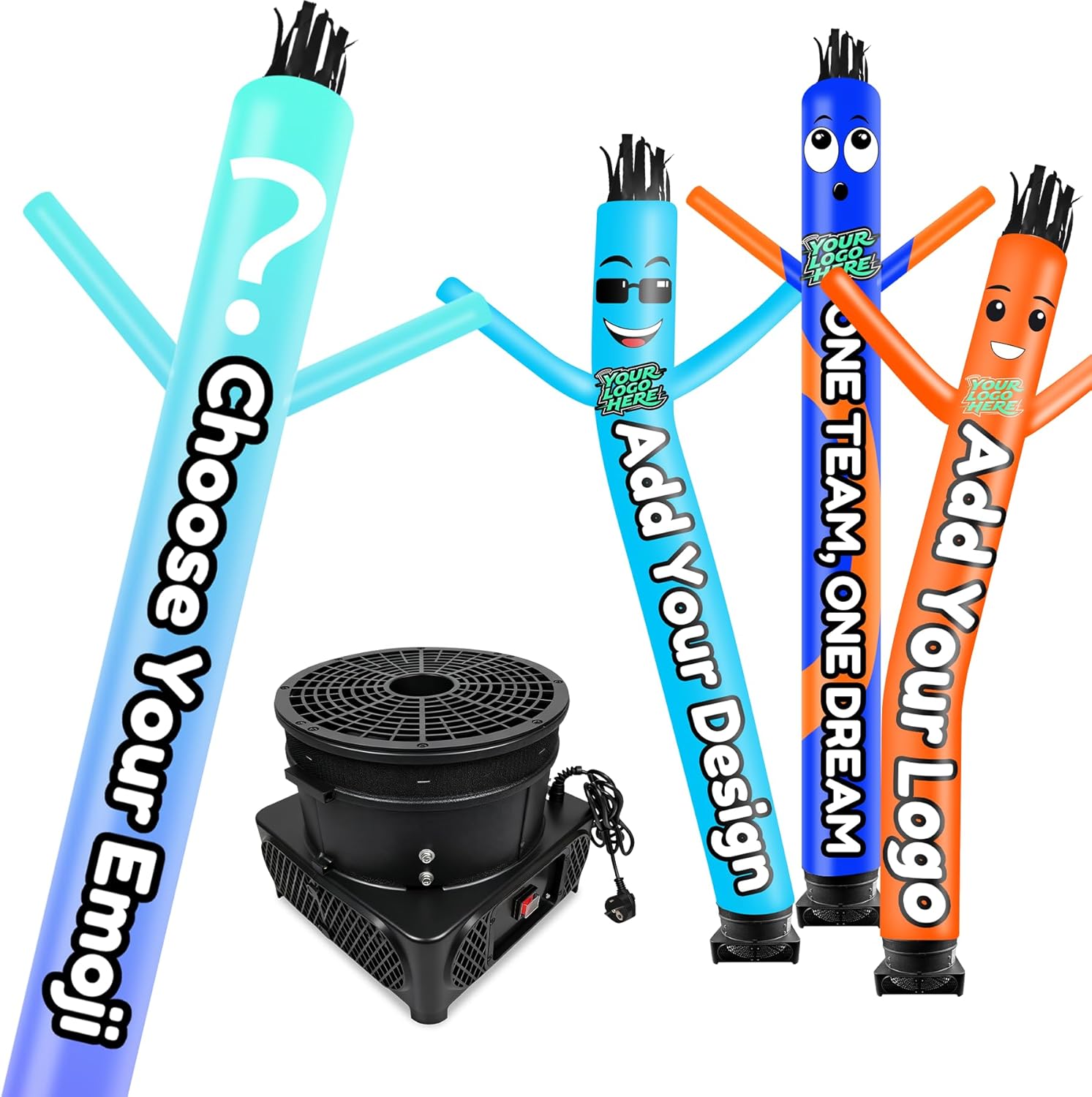 Amazon.com: Custom Wacky Waving Inflatable Tube Guy with Emojis Logo ...