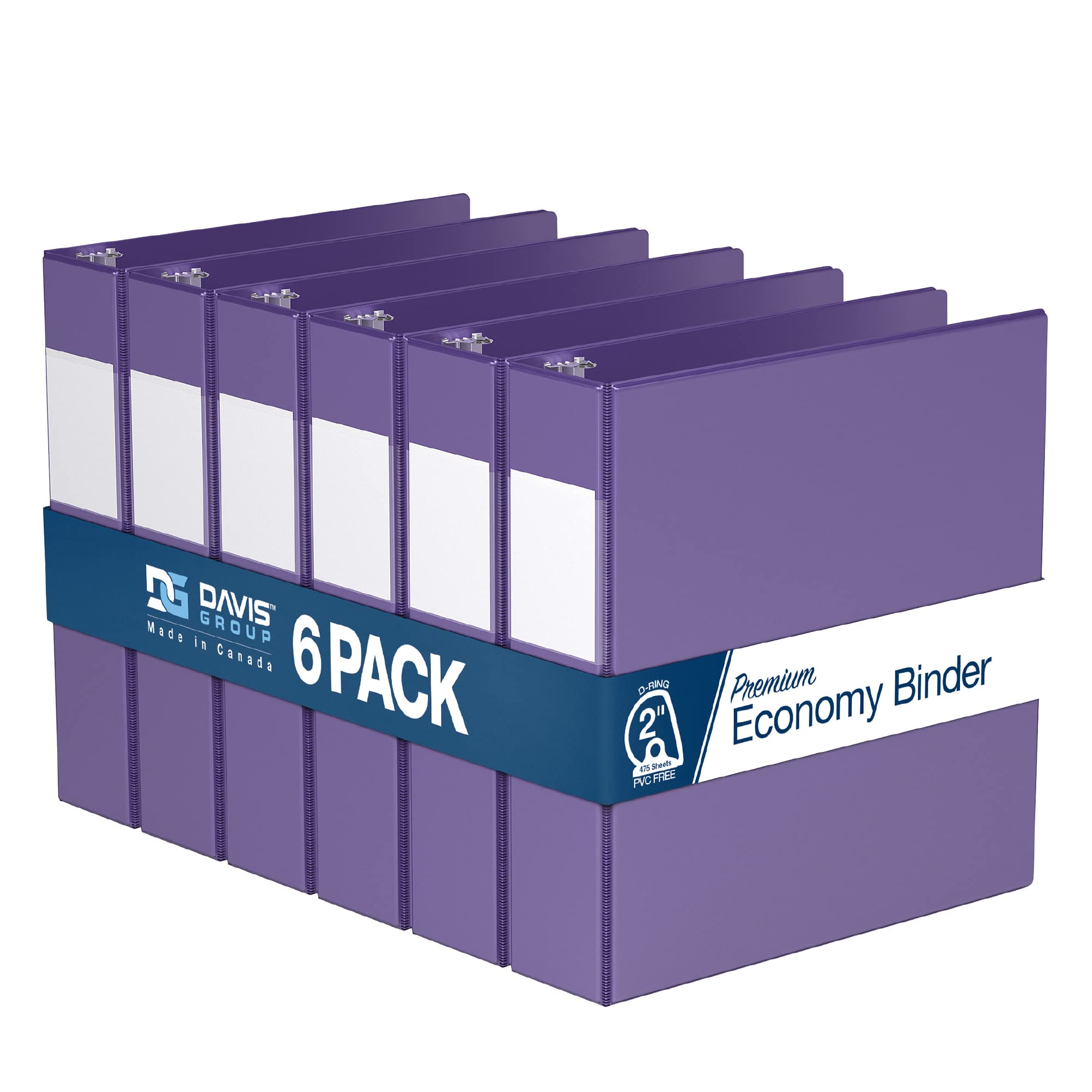 Amazon.com : Premium Economy 2-Inch Binders, 3-Ring Binders for School ...