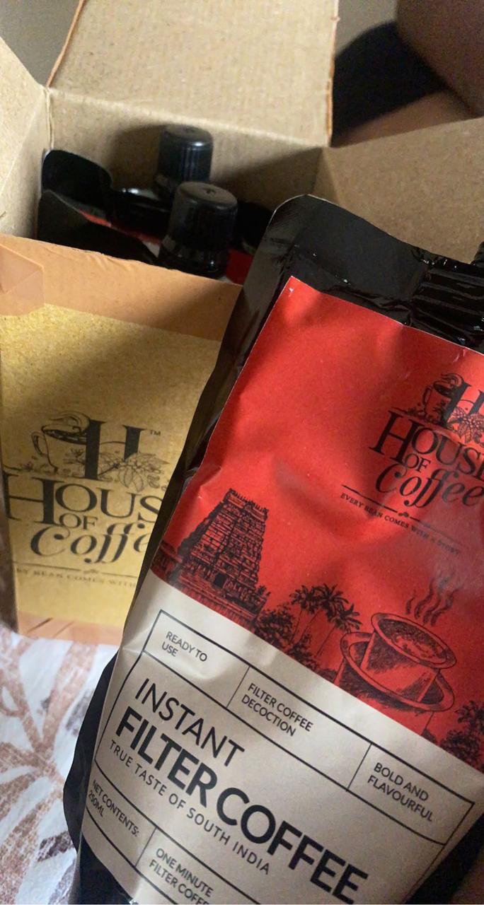 House of Coffee Instant Filter Coffee , Blend of Arabicas and Robusta ...