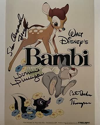 BAMBI Cast of 3 Original Autographed 8X10 photo #4 at Amazon's ...