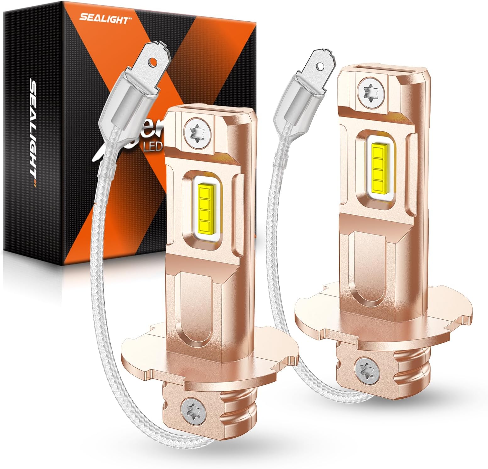 Amazon.com: SEALIGHT H3 LED Bulb 10000LM, Upgrade 600% Super Brighter ...