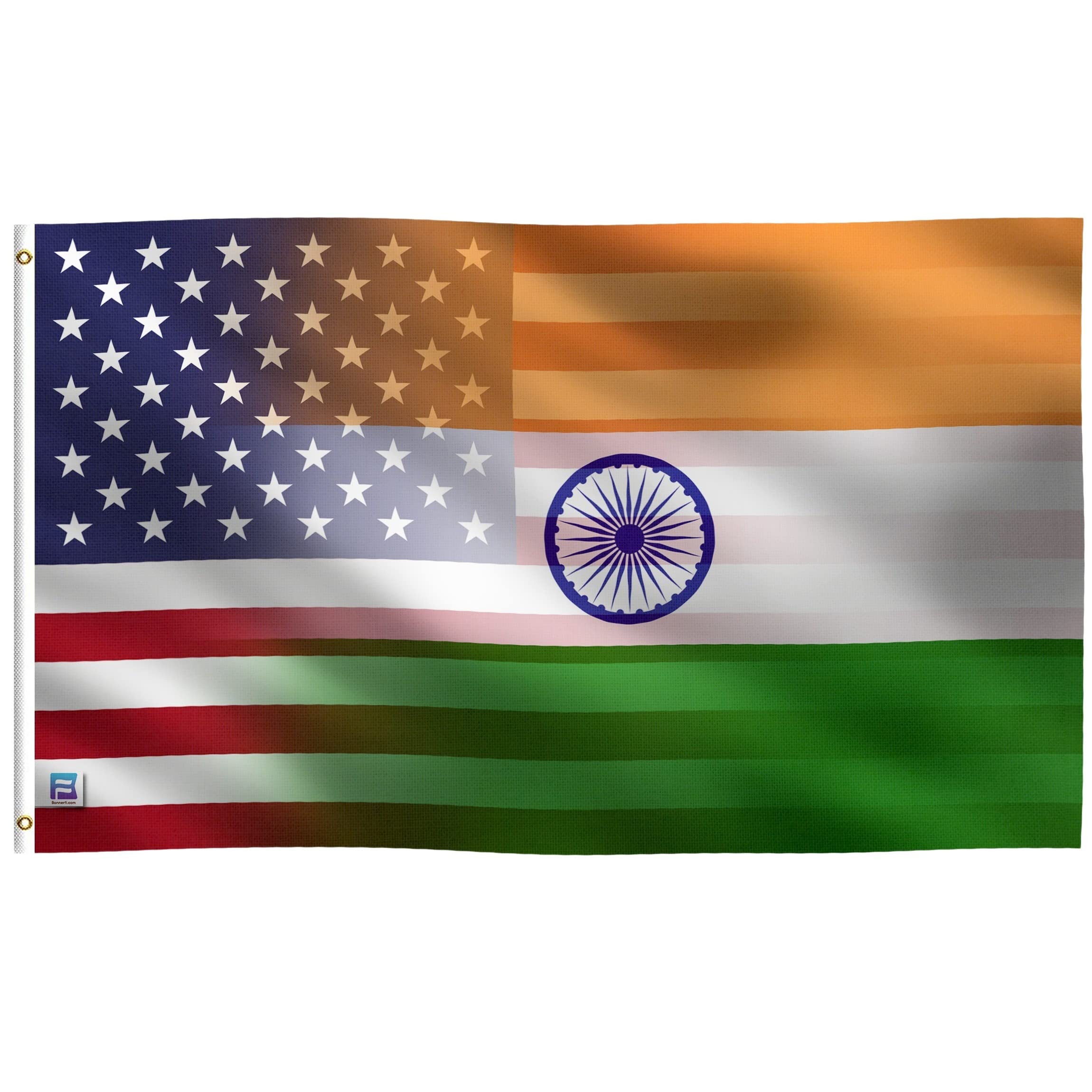 Amazon.com : 3x5 ft Indian American Hybrid Flag: 100% Polyester Banner ...
