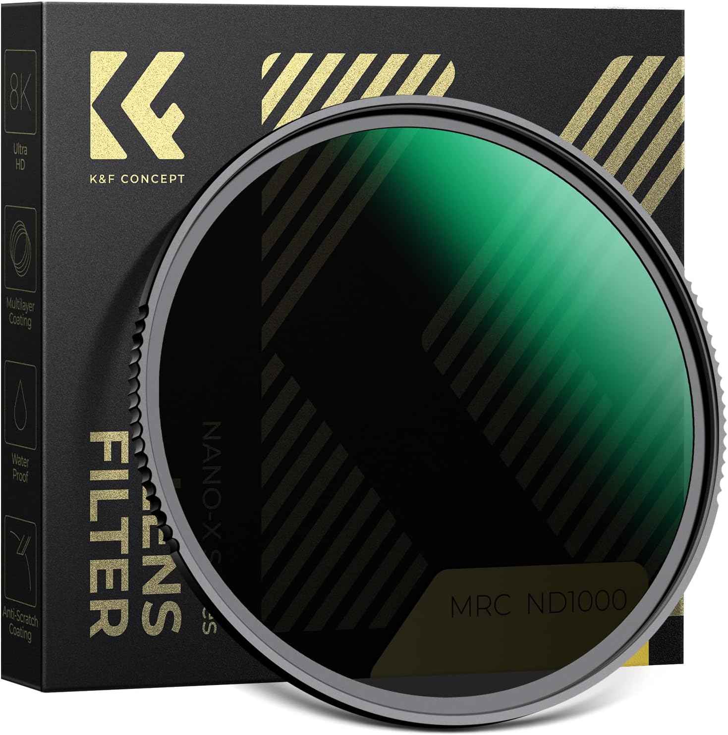 Amazon.com : K&F CONCEPT 112mm ND1000 (10-Stop Fixed Neutral Density ...