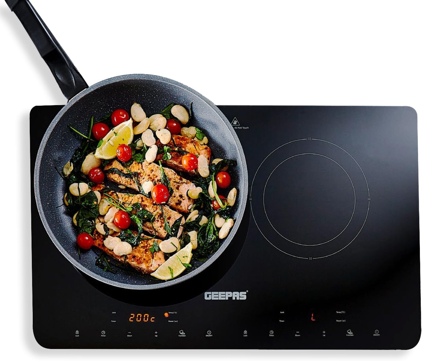 Geepas Double Induction Cooker, 2800W – Digital Induction Hob w/LED ...