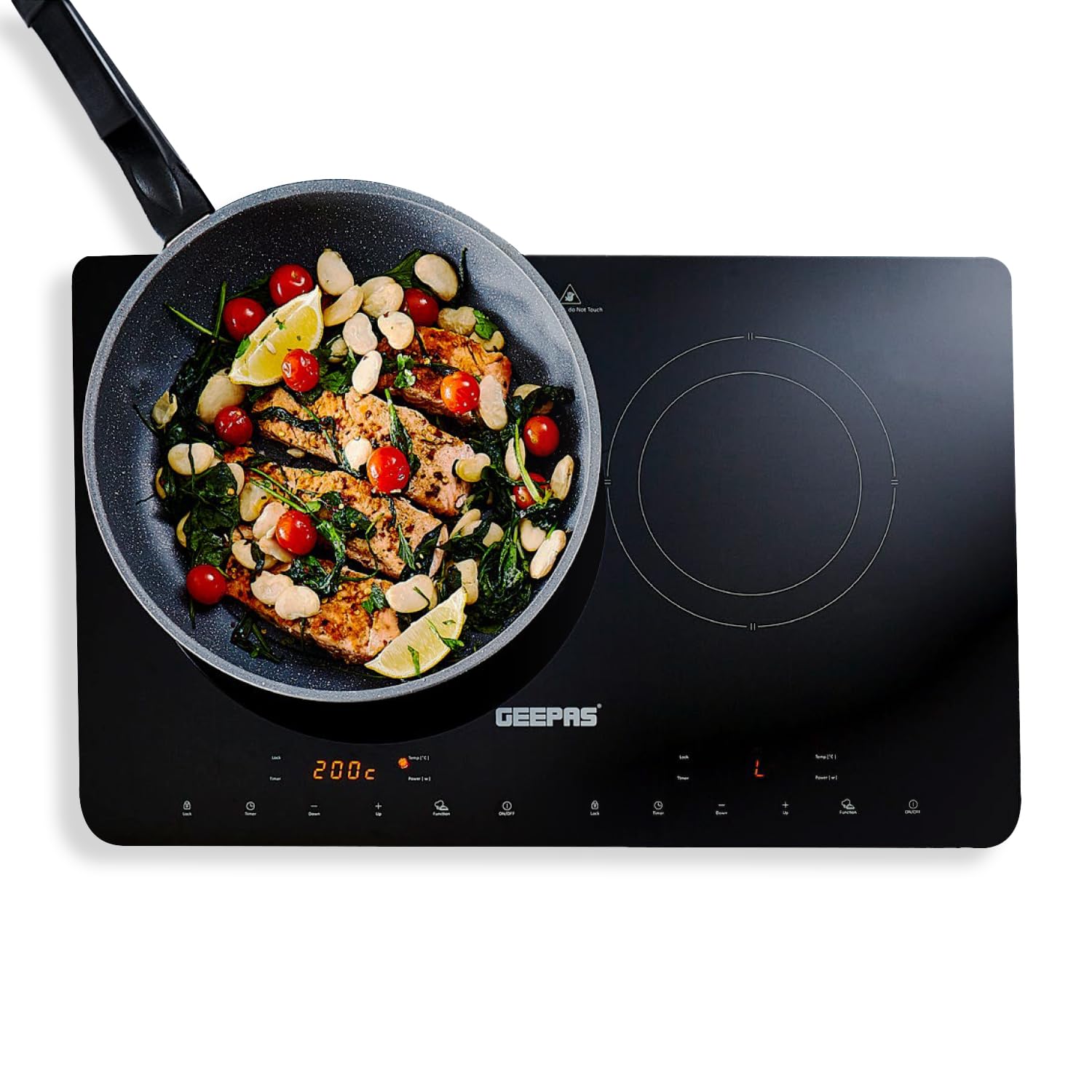 Geepas Double Induction Cooker, 2800W – Digital Induction Hob w/LED ...