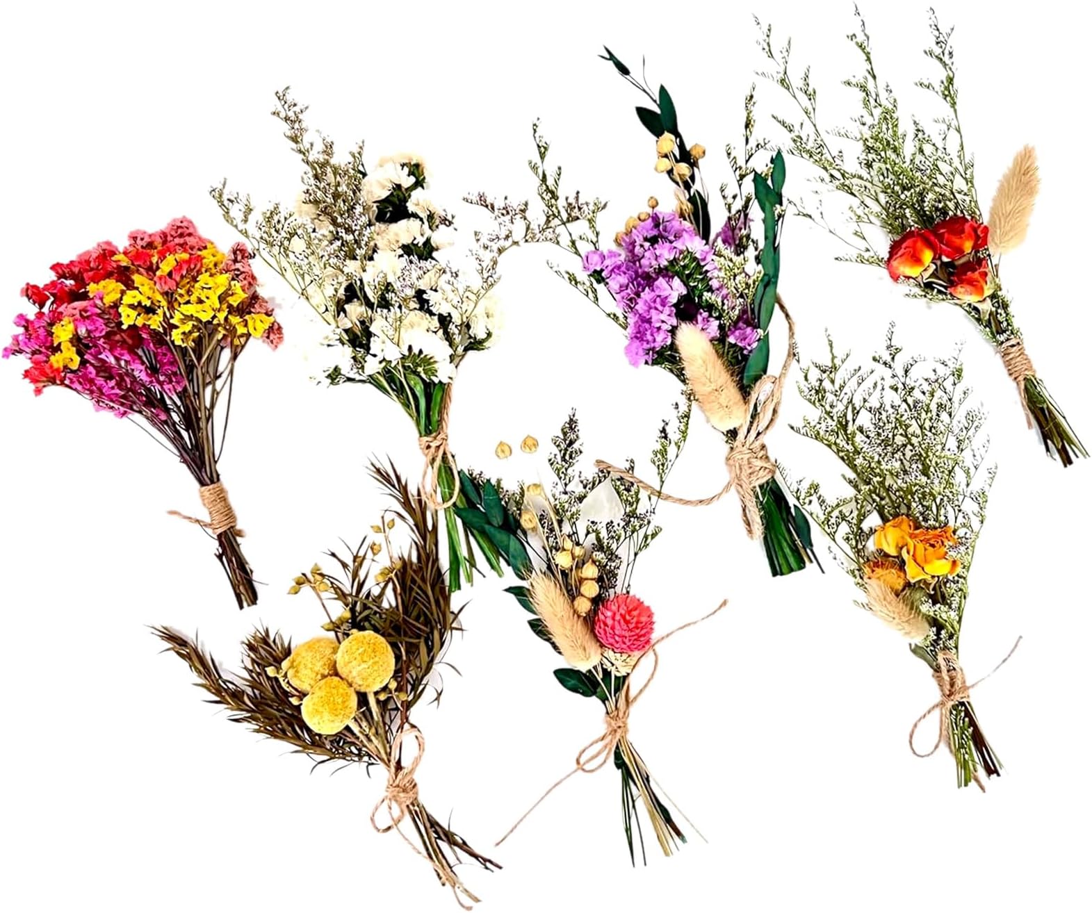 Amazon.com: Chenkaiyang 6Pcs Mini Dried Flowers Bouquet, Mixed Natural ...