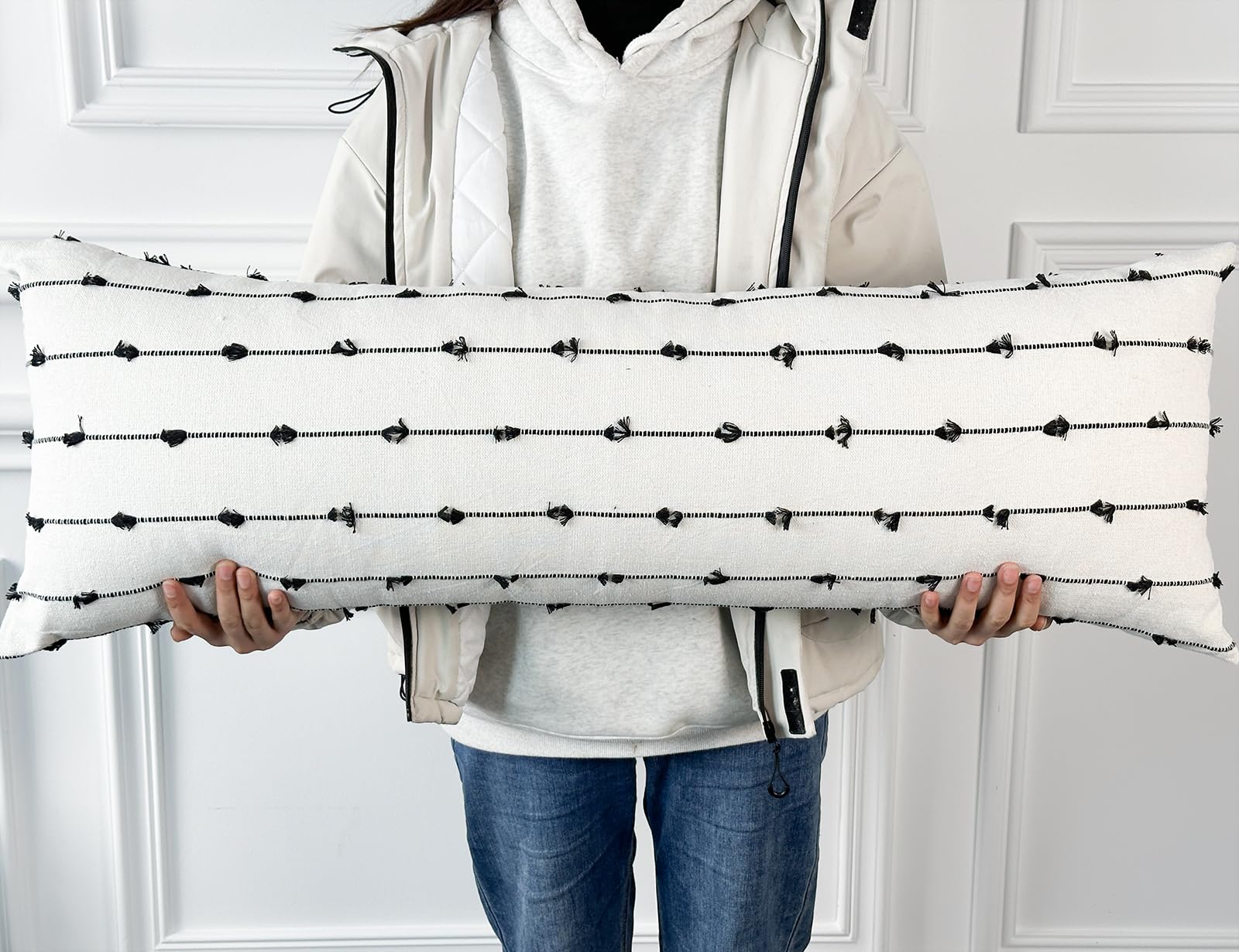 Amazon.com: NUYECY Decorative Extra Long Lumbar Pillow Cover 12 x 36 ...